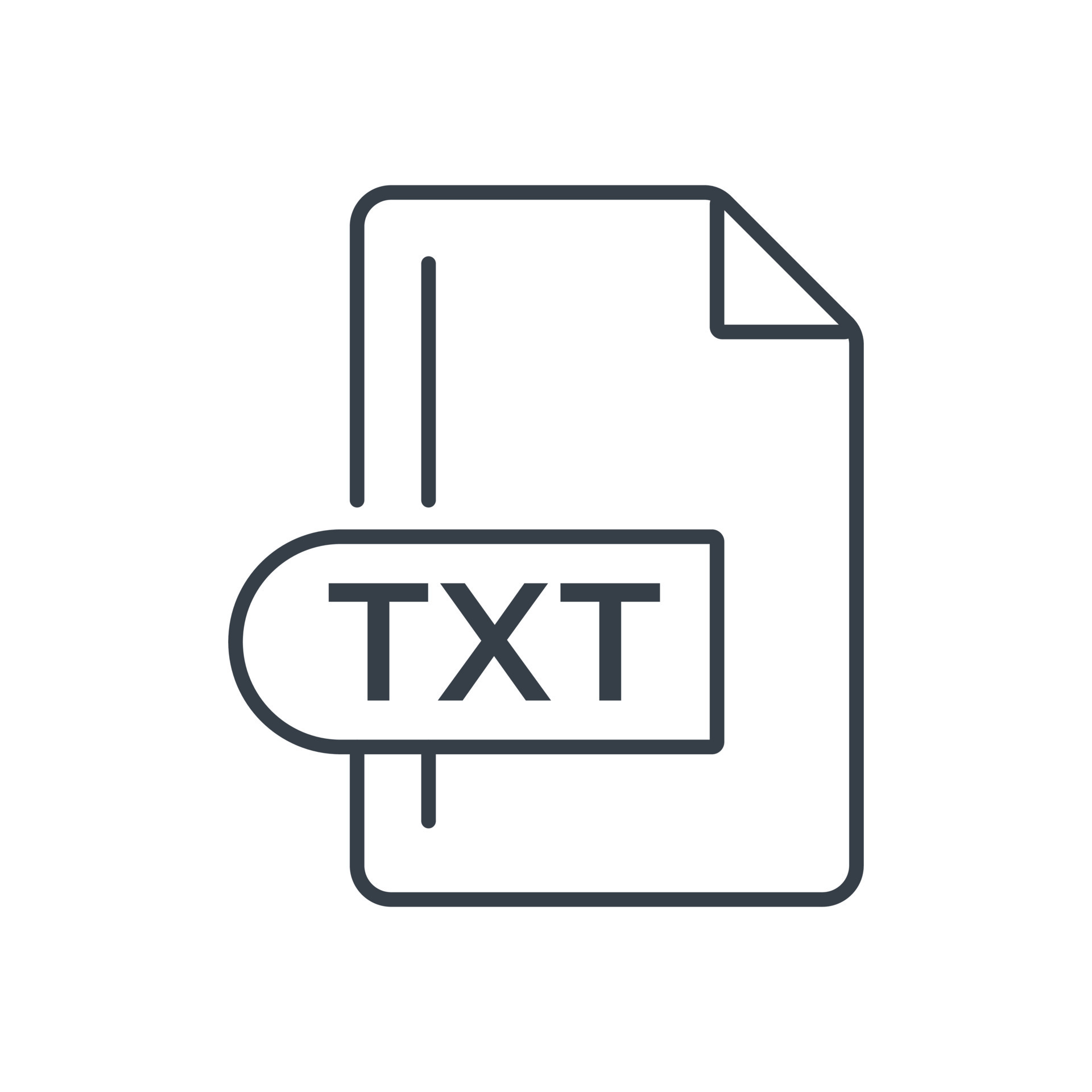 icono de formato de archivo txt. icono de línea de extensión de txt. 15426384 Vector en Vecteezy