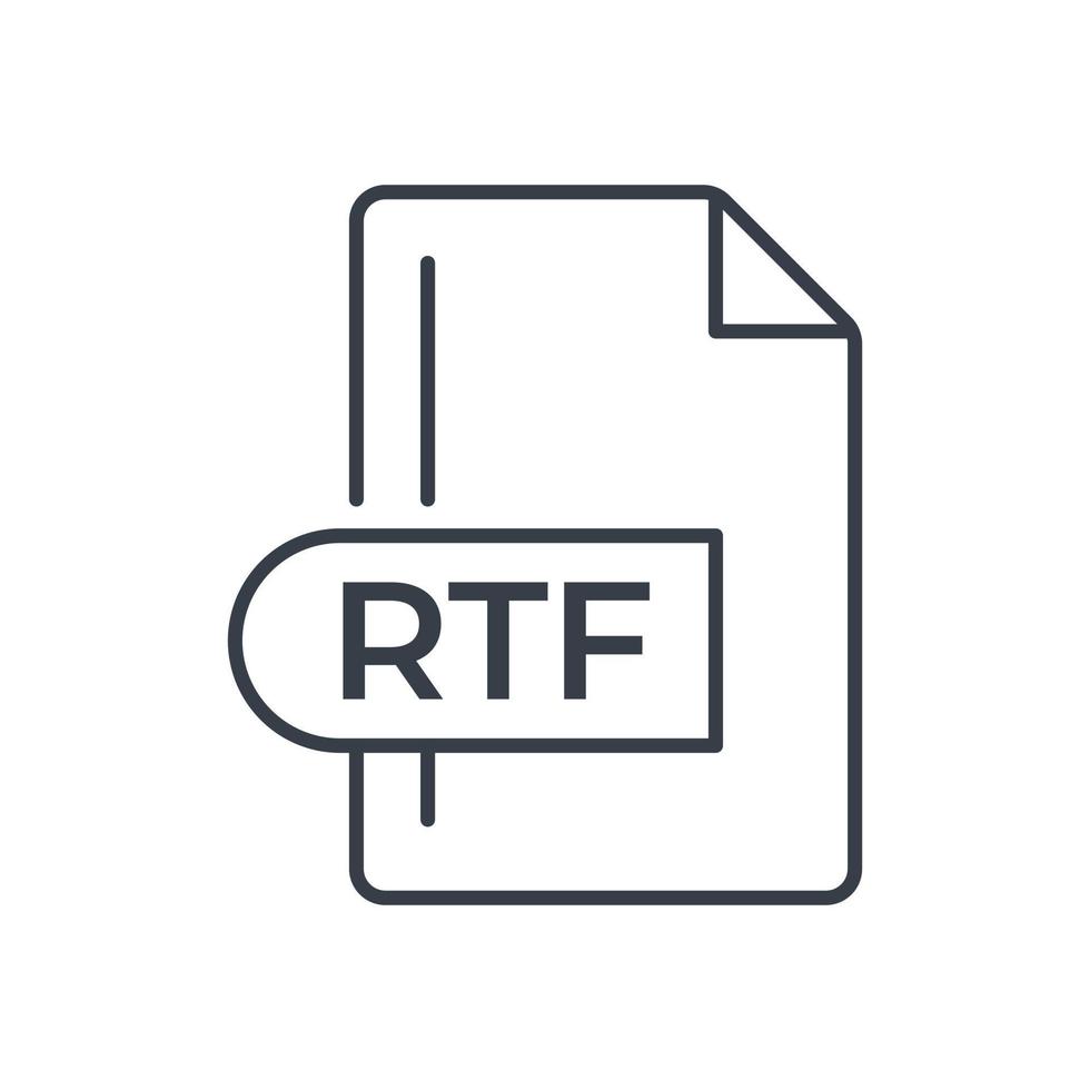 RTF File Format Icon. RTF extension line icon. 15426387 Vector Art at ... RTF File Format Icon. RTF extension line icon. 15426387 Vector Art at ...