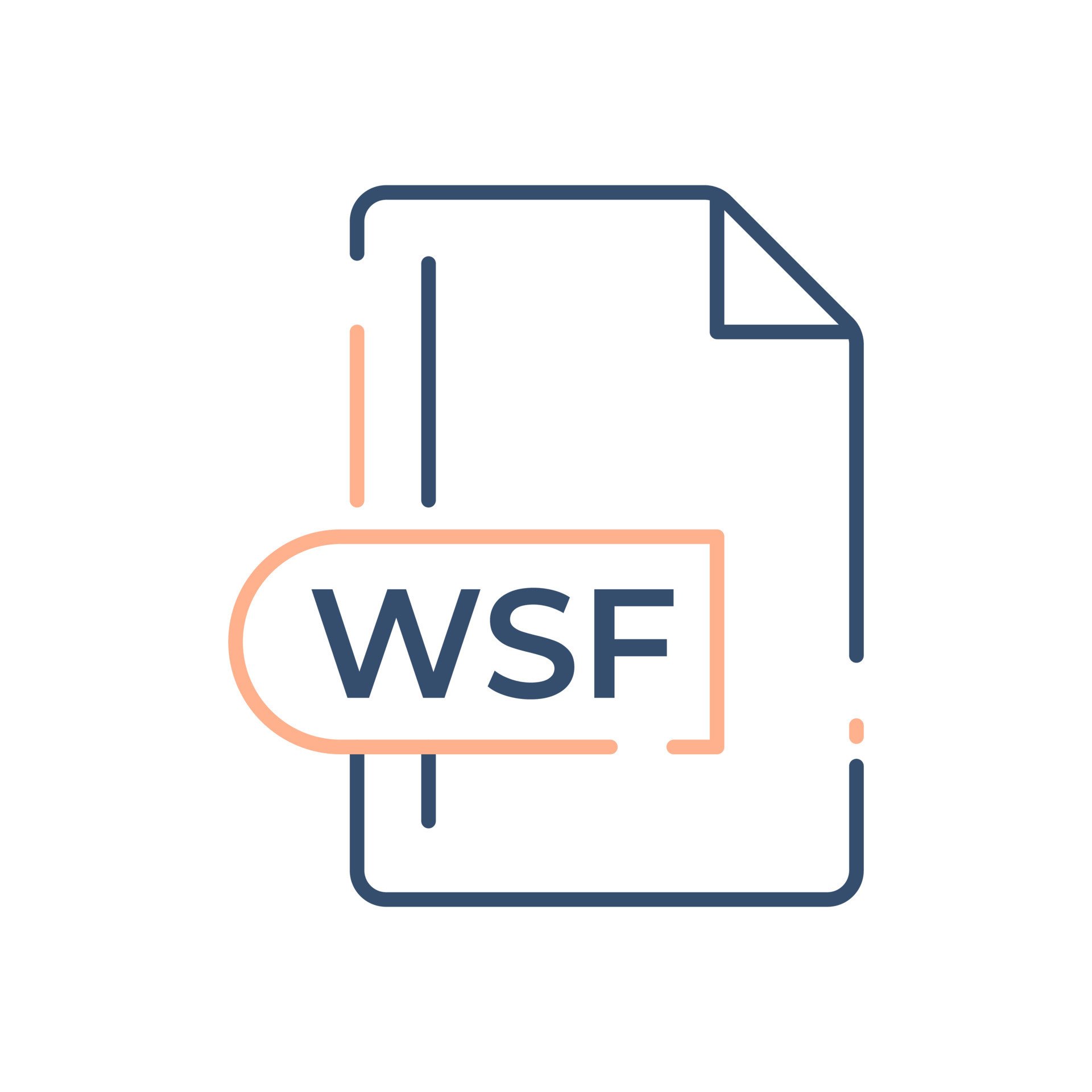icono de formato de archivo wsf. icono de línea de extensión wsf. 15426390 Vector en Vecteezy