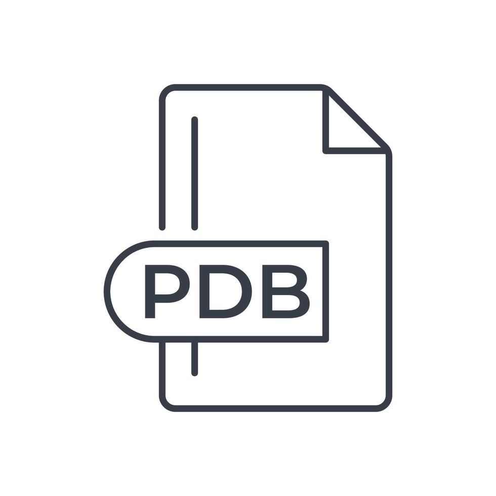 Pdb File Format Icon Pdb Extension Line Icon 15426412 Vector Art At Vecteezy 7359
