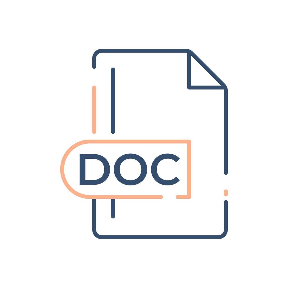DOC File Format Icon. DOC extension line icon. 15426430 Vector Art at ... DOC File Format Icon. DOC extension line icon. 15426430 Vector Art at ...