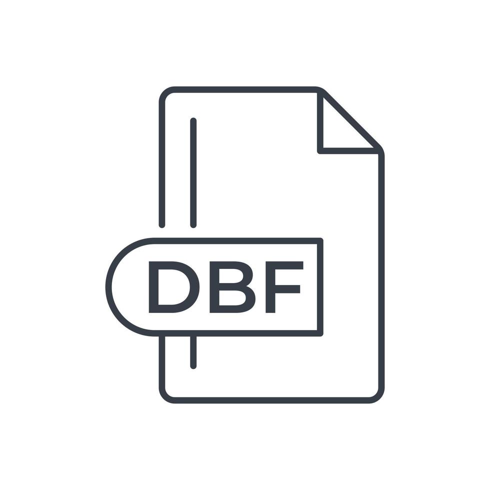 Dbf File Format Icon Dbf Extension Line Icon 15426455 Vector Art At Vecteezy