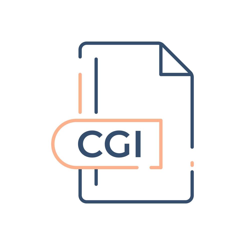 CGI File Format Icon. CGI extension line icon. 15426461 Vector Art at Vecteezy