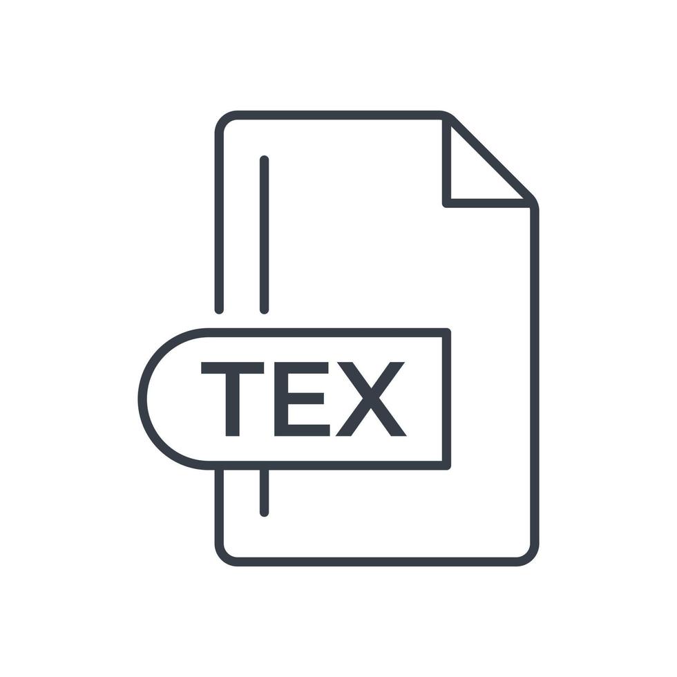 Tex File Format Icon Tex Extension Line Icon 15426491 Vector Art At