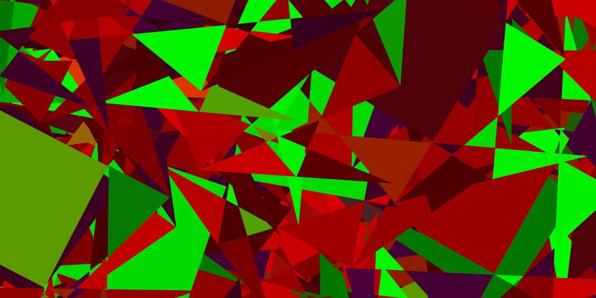 Dark Green Red Vector Background With Polygonal Forms 15427763 Vector