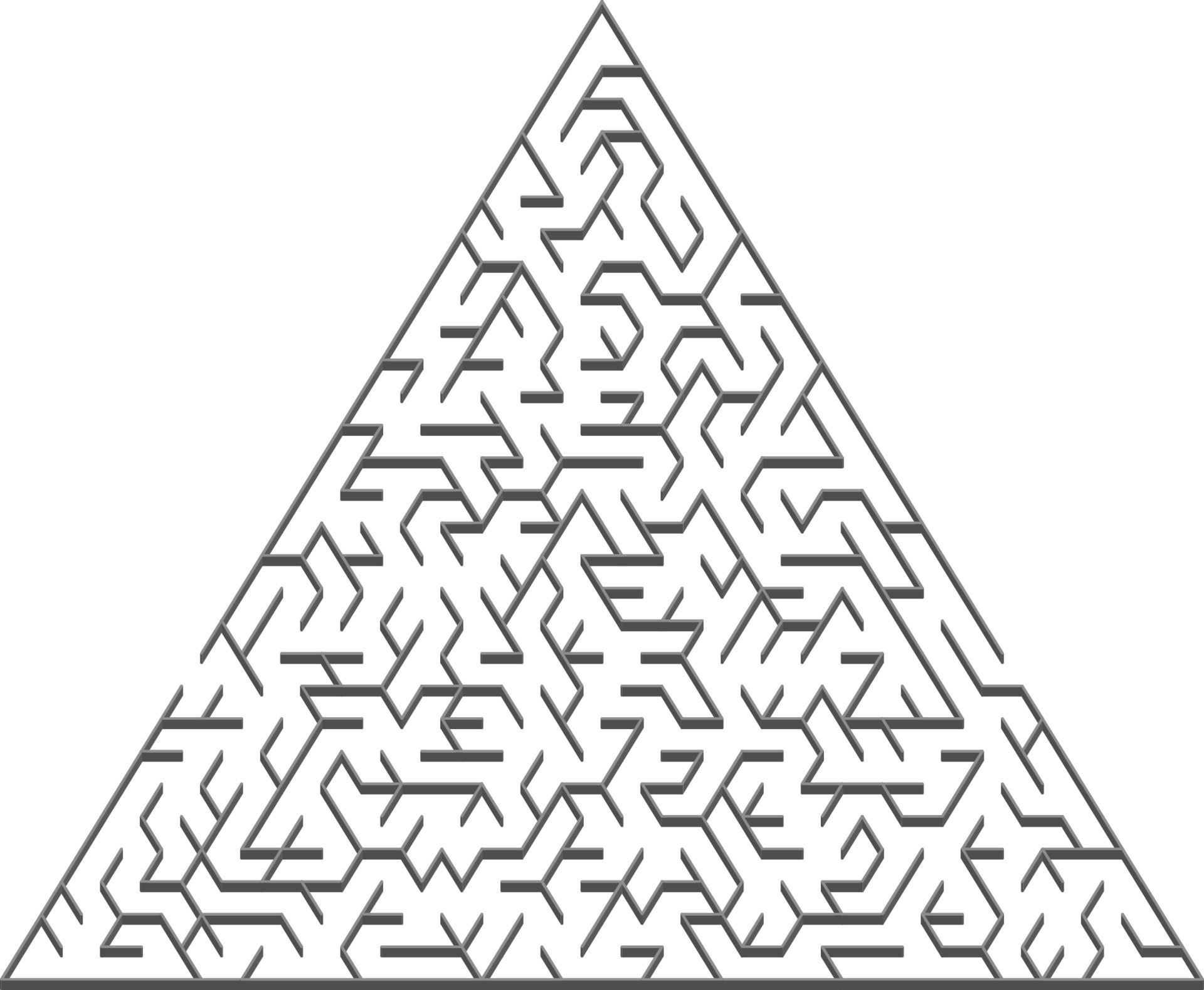 Vector pattern with a gray triangular 3D labyrinth. 15427929 Vector Art ...
