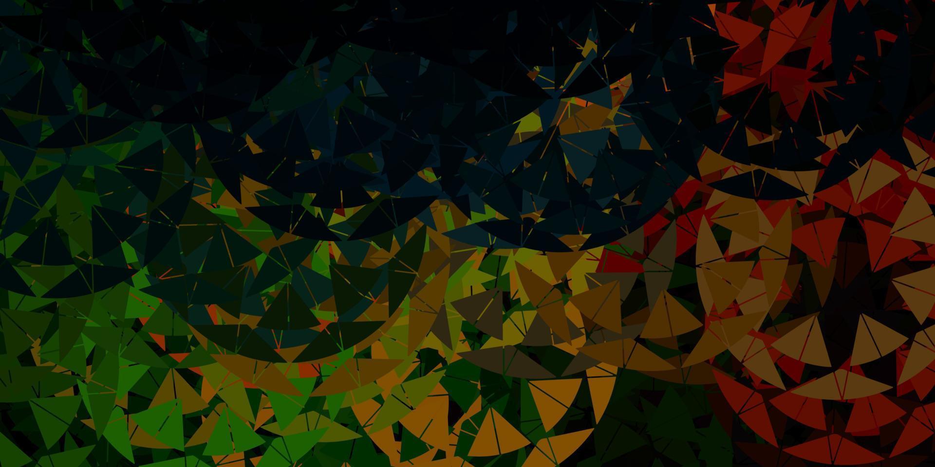 Dark Green Red Vector Background With Polygonal Forms 15427951 Vector