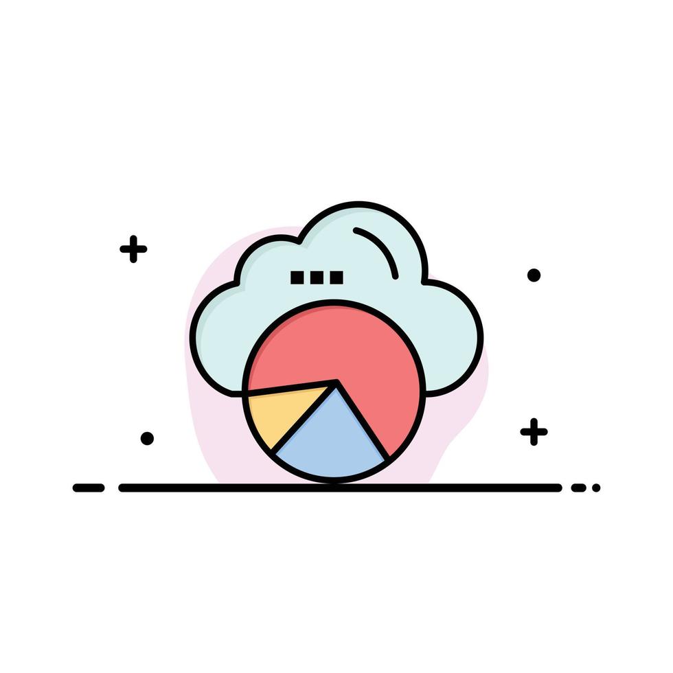 Reporting Cloud Data Science Cloud Science Business Flat Line Filled