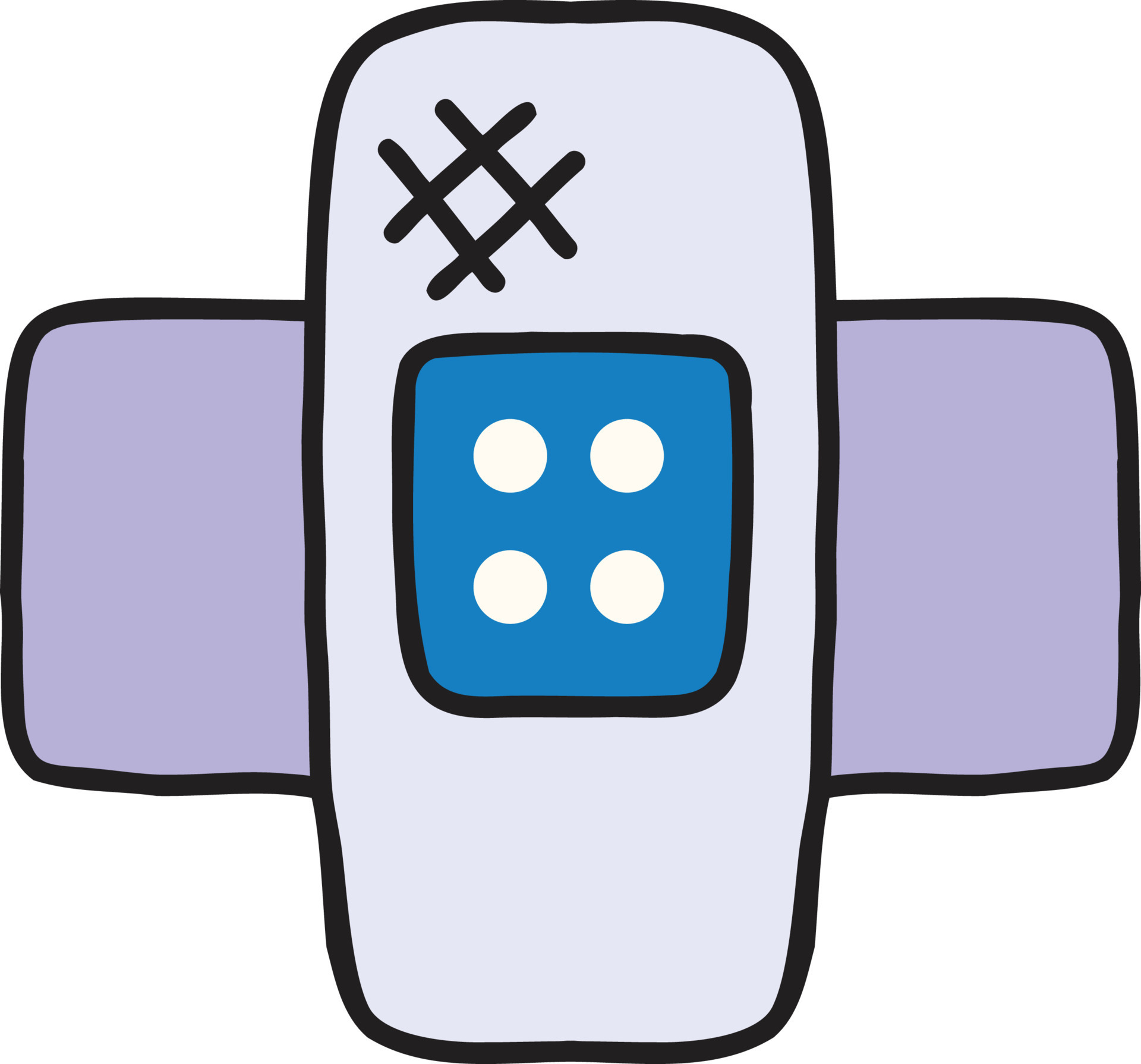 Hand Drawn Adhesive Bandage Illustration 15429723 Vector Art At Vecteezy