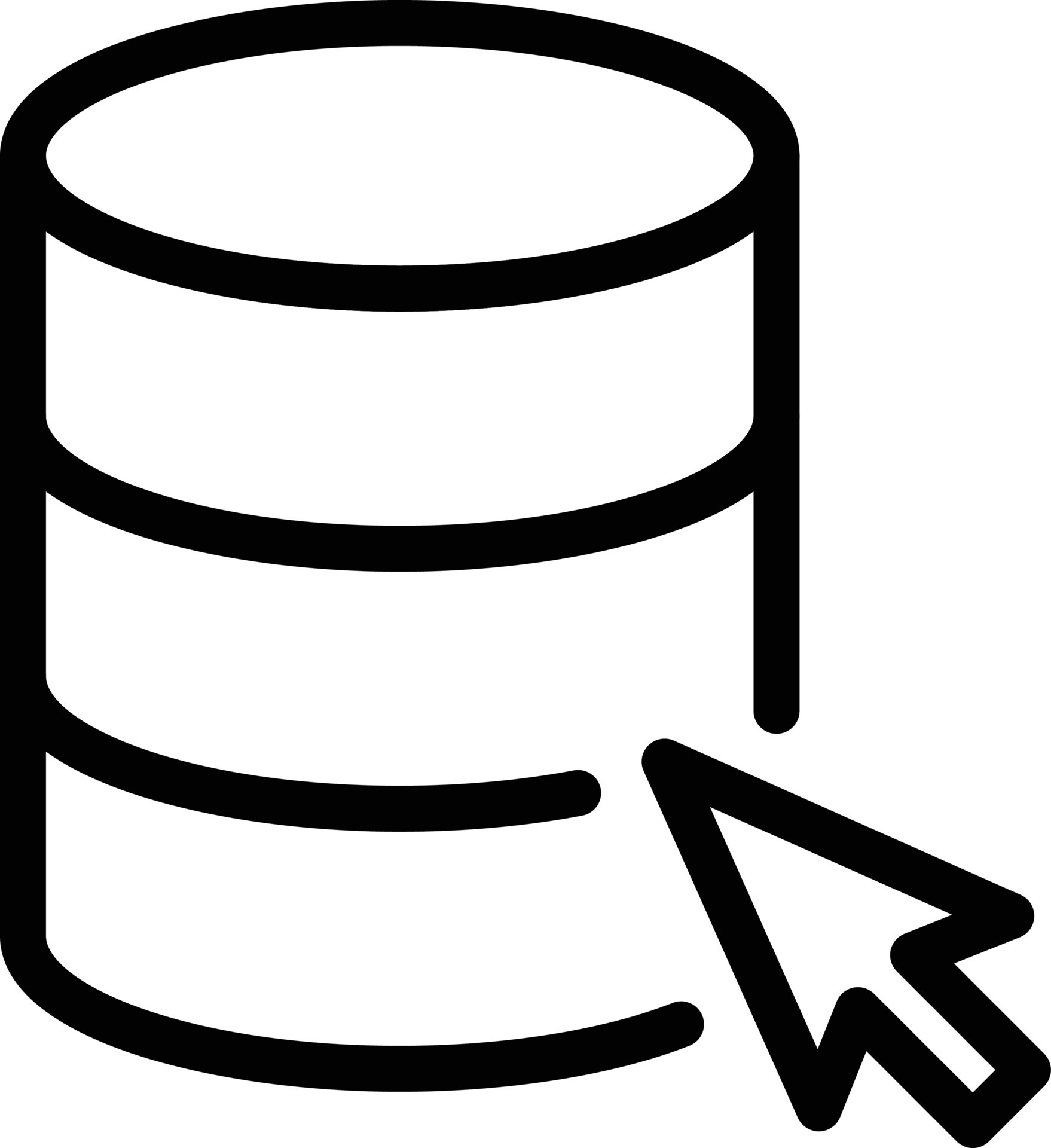 database cursor vector illustration on a background.Premium quality ...