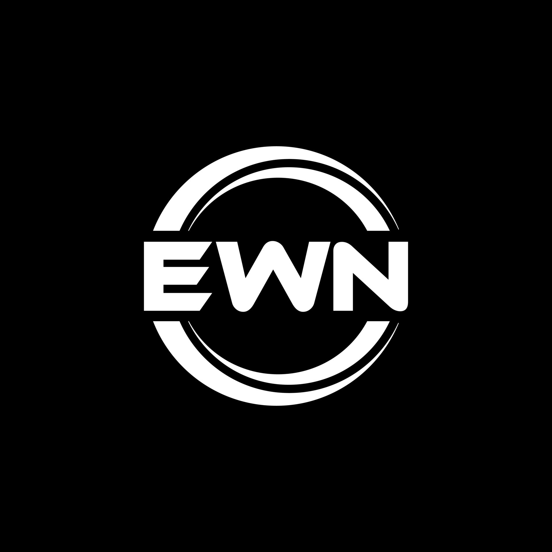 diseño de logotipo de letra ewn en la ilustración. logotipo vectorial, diseños de caligrafía ...
