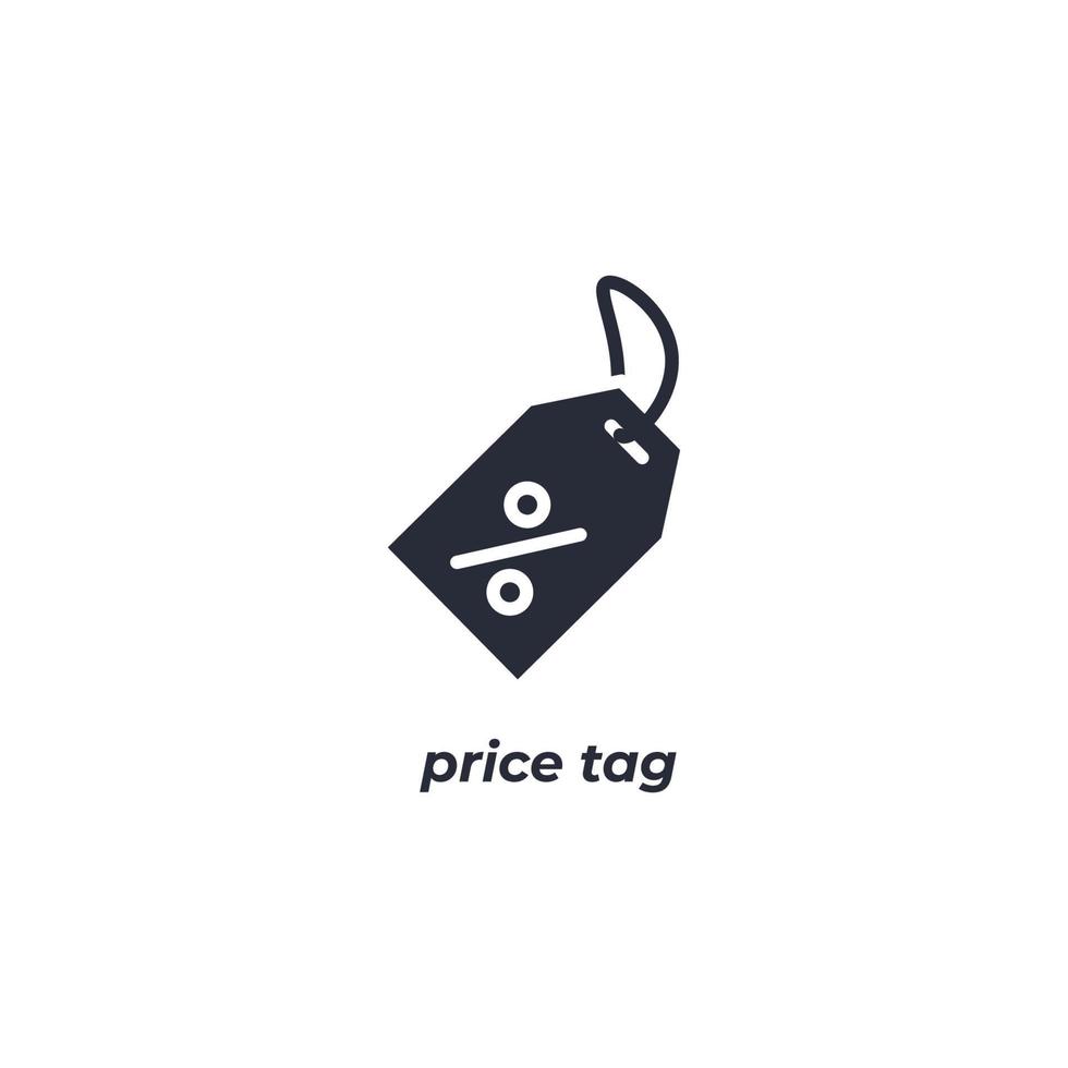 Vector sign price tag symbol is isolated on a white background. icon ...