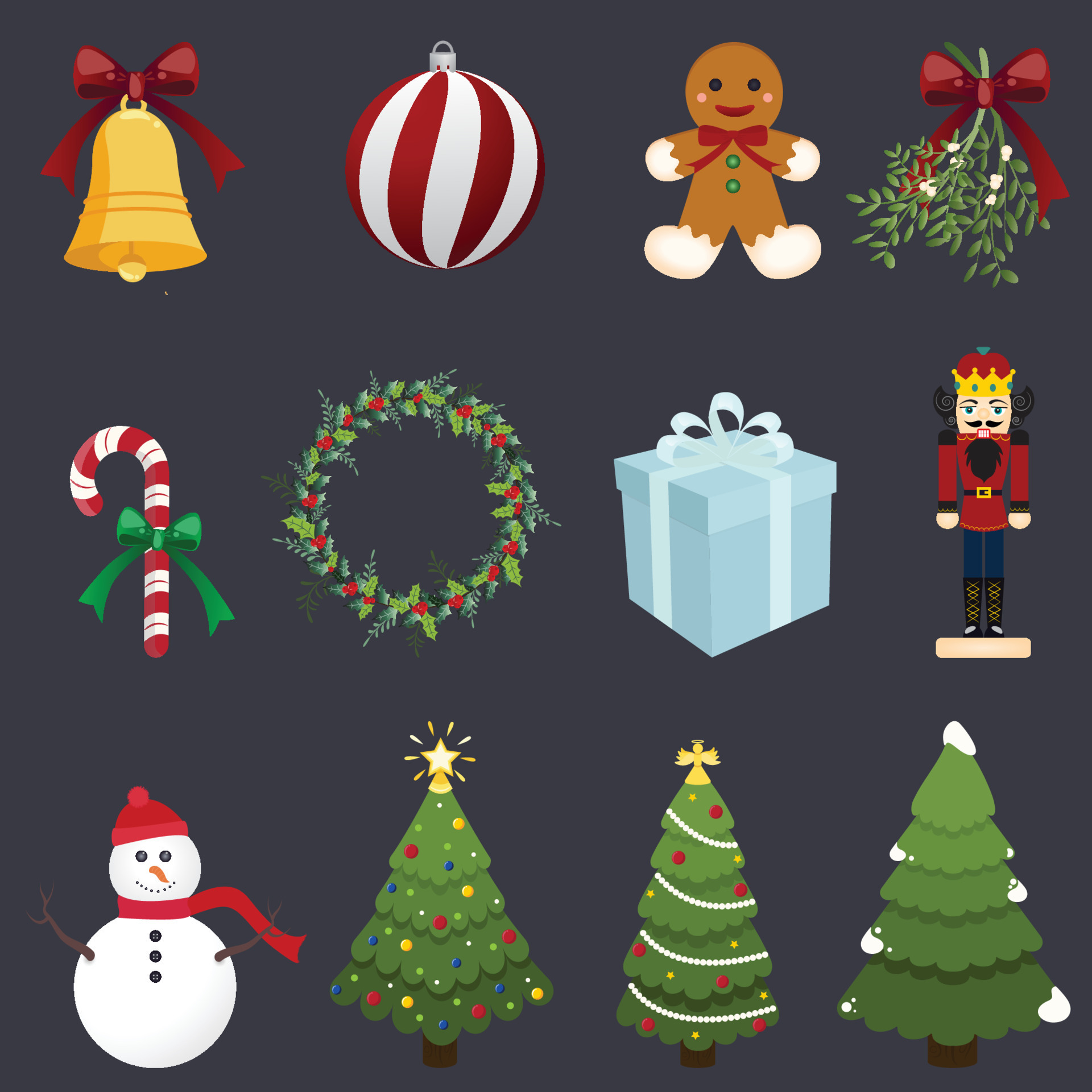 Christmas vector illustration graphic set 15440076 Vector Art at Vecteezy
