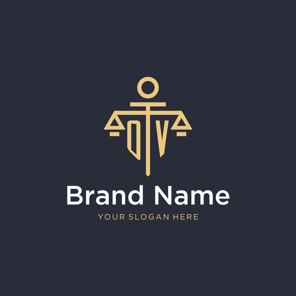 OV initial monogram logo with scale and pillar style design 15442441 ... OV initial monogram logo with scale and pillar style design 15442441 ...