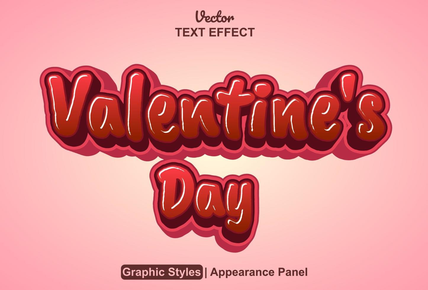 valentines day text effect with graphic style and editable. 15445748 ...