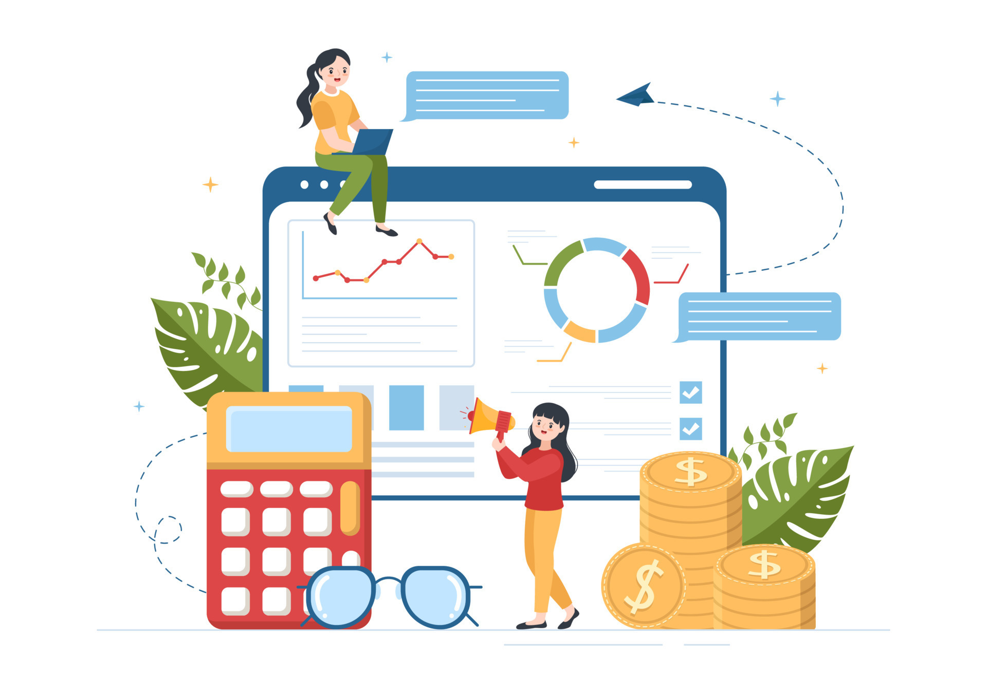 Auditoría Empresarial De Documentos Con Gráficos Contabilidad