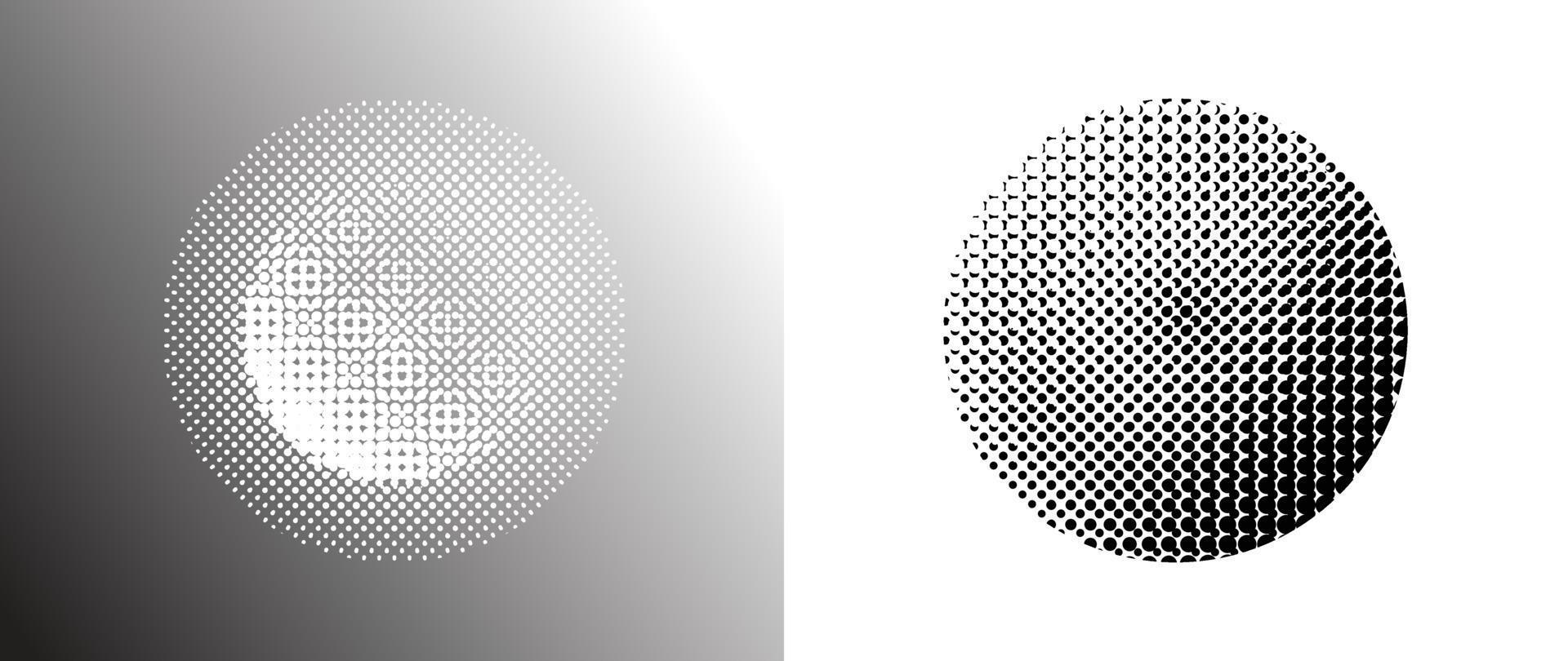 Halftone Dot Background Pattern Vector Illustration Circle Shape Monochrome Gradient Dotted