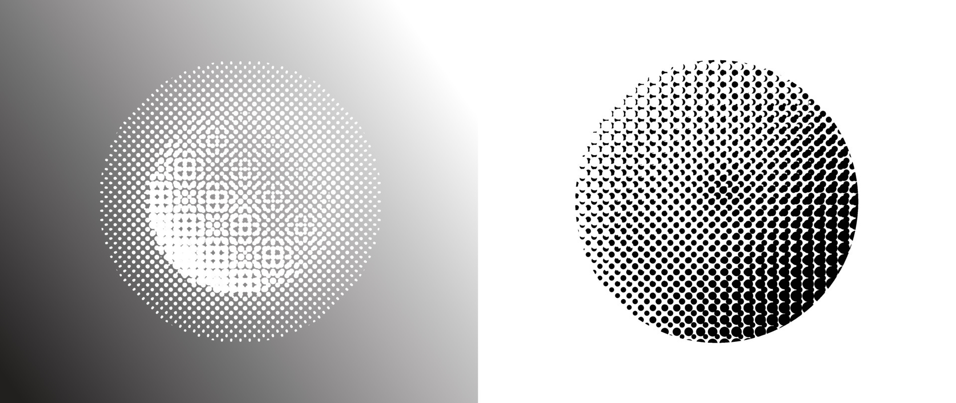 Halftone Dot Background Pattern Vector Illustration Circle Shape Monochrome Gradient Dotted