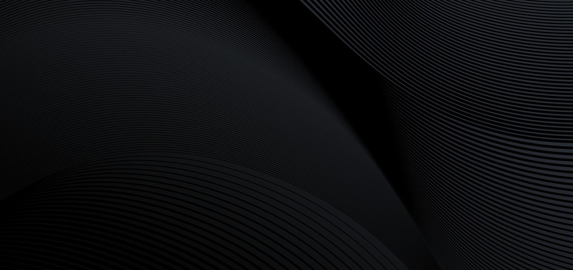 Abstract Background Horizontal Wave Lines Design And Pattern On Black Background And Texture