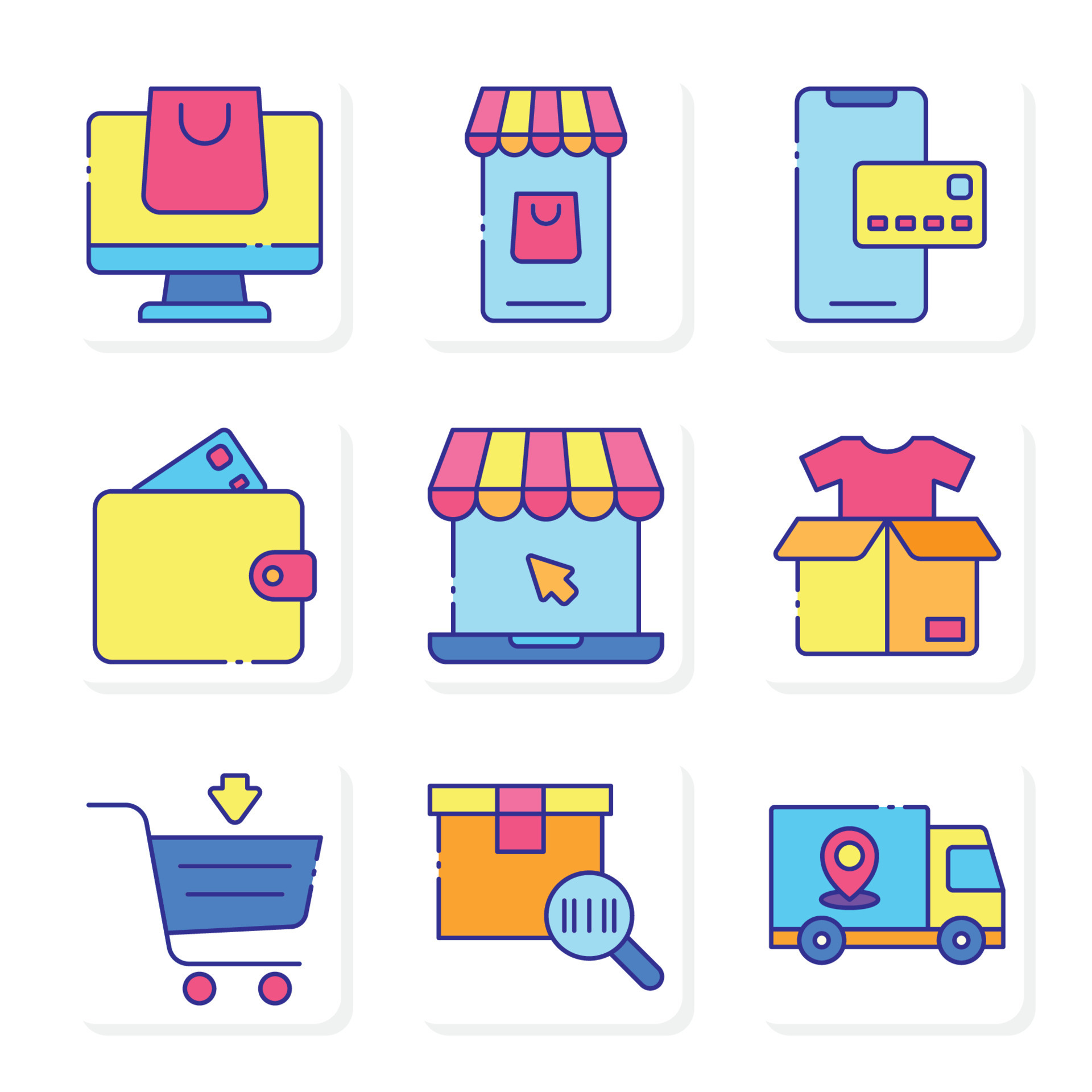 Ecommerce Icon Collection 15456399 Vector Art at Vecteezy