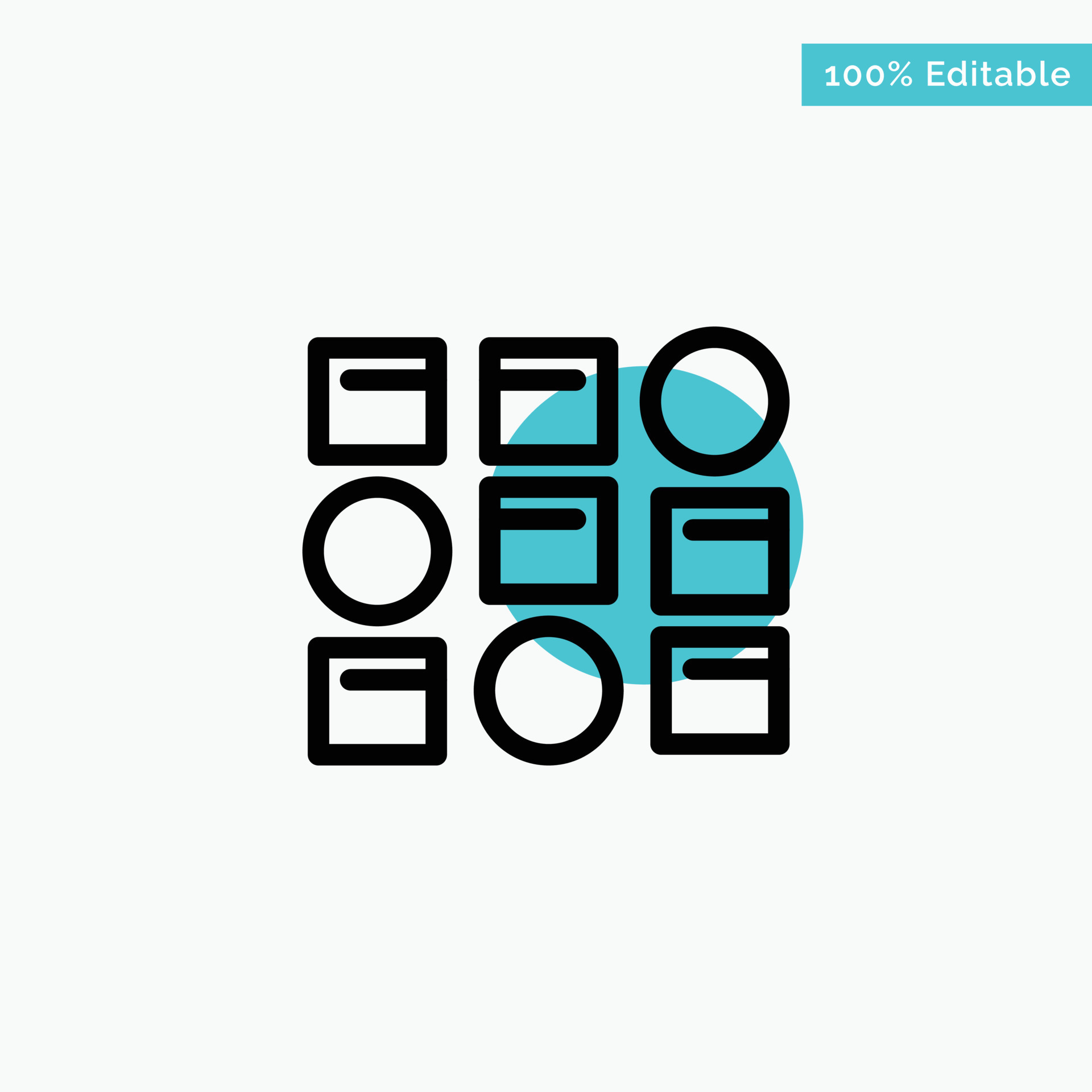 Pattern System Data Science Pattern System Turquoise Highlight Circle