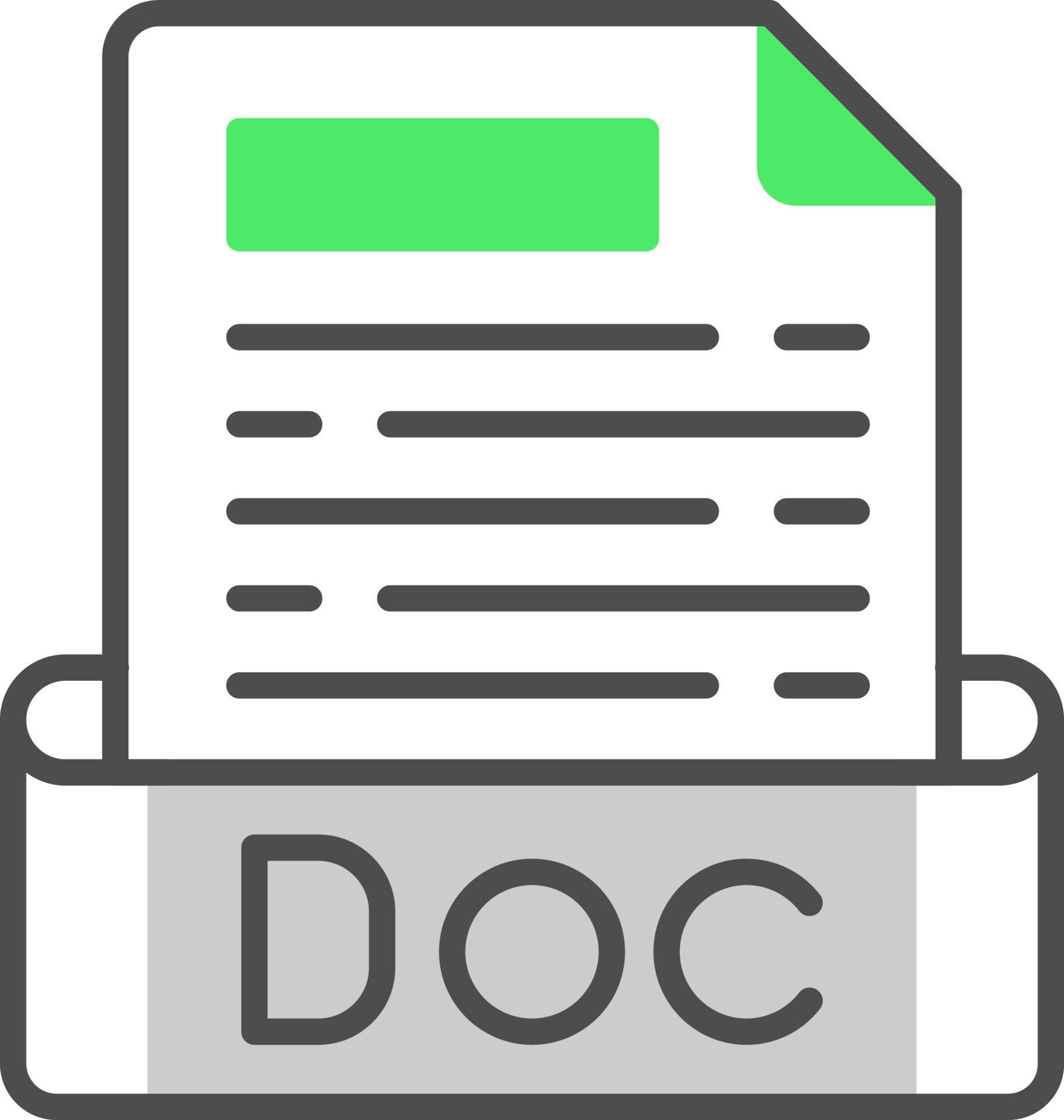 Doc File Format Creative Icon Design 15470002 Vector Art at Vecteezy