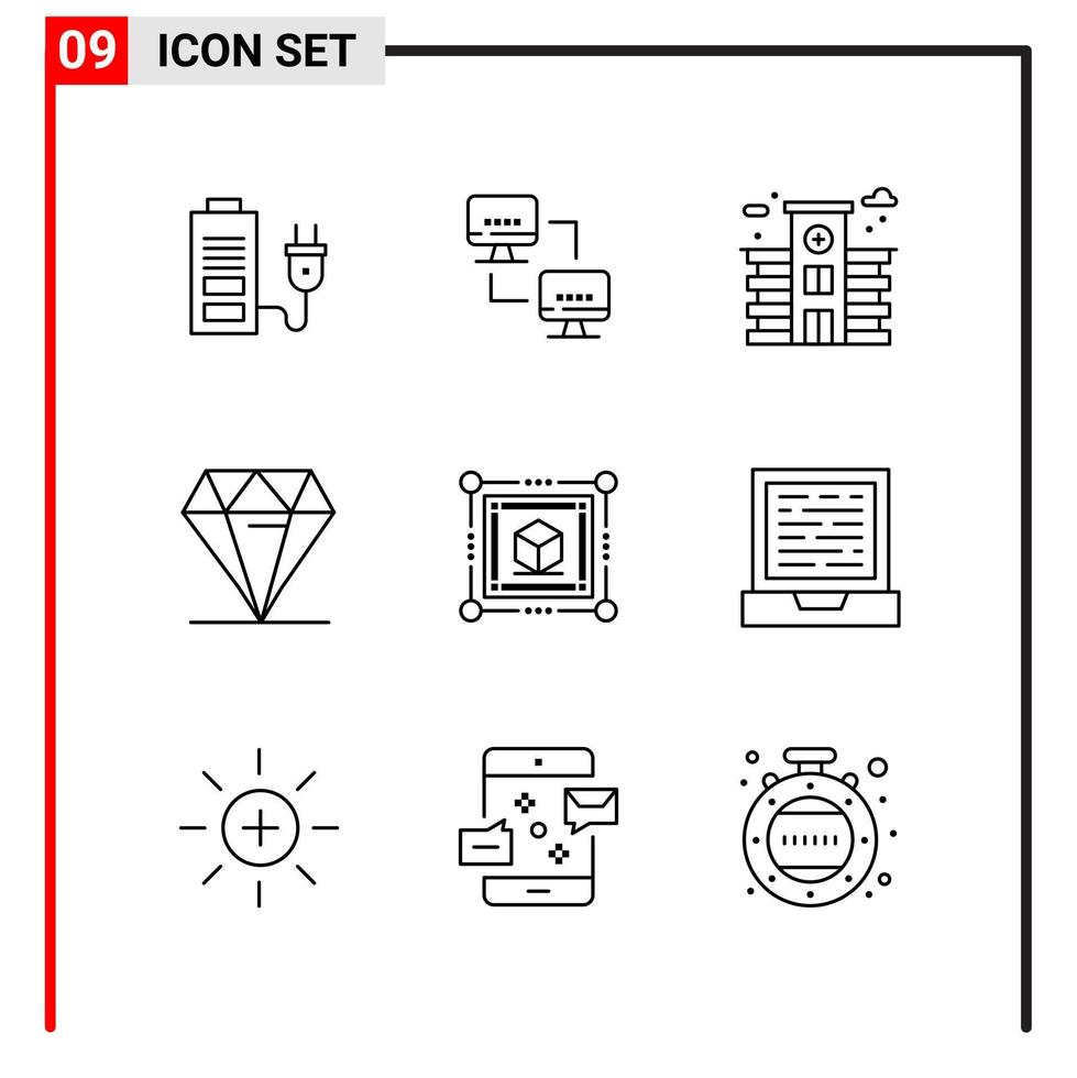 9 General Icons For Website Design Print And Mobile Apps 9 Outline Symbols Signs Isolated On