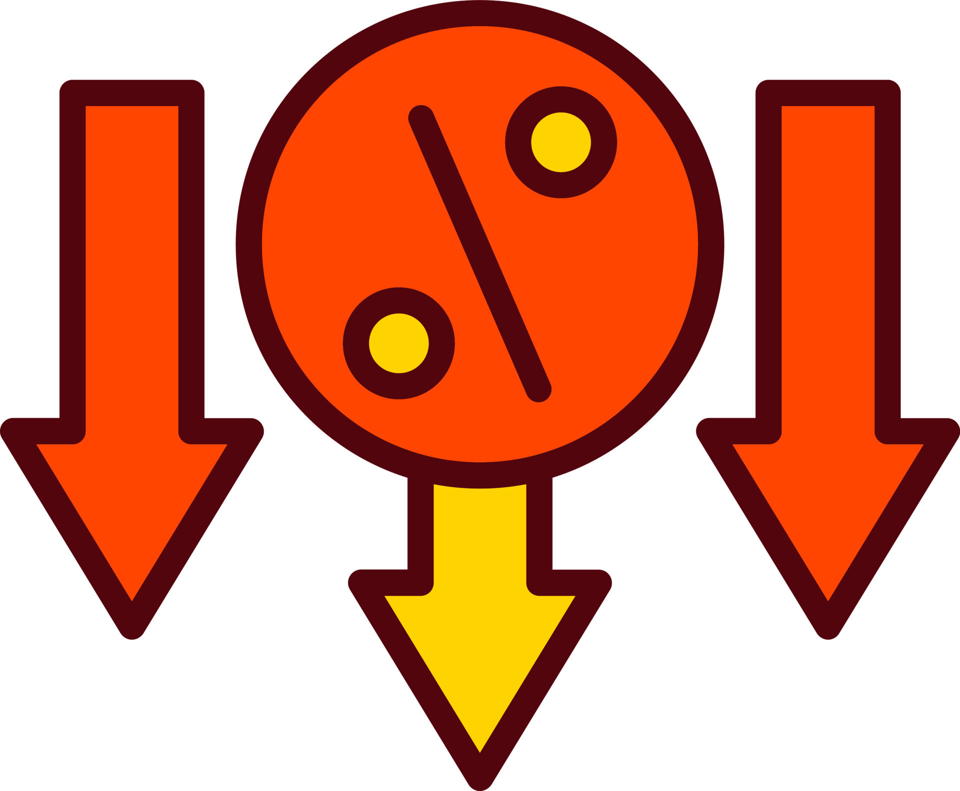 Decrease Vector Icon 15475170 Vector Art at Vecteezy