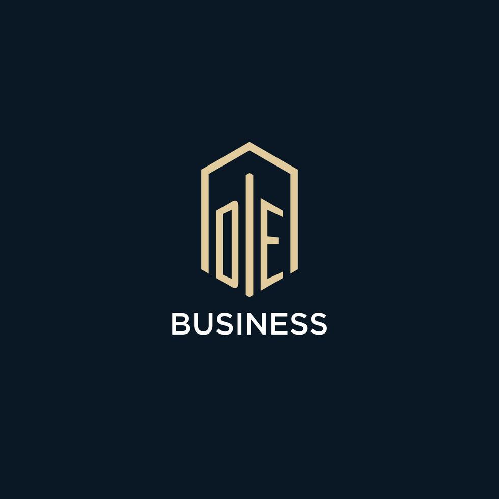 logotipo de monograma inicial con estilo de forma hexagonal ... logotipo de monograma inicial con estilo de forma hexagonal ...