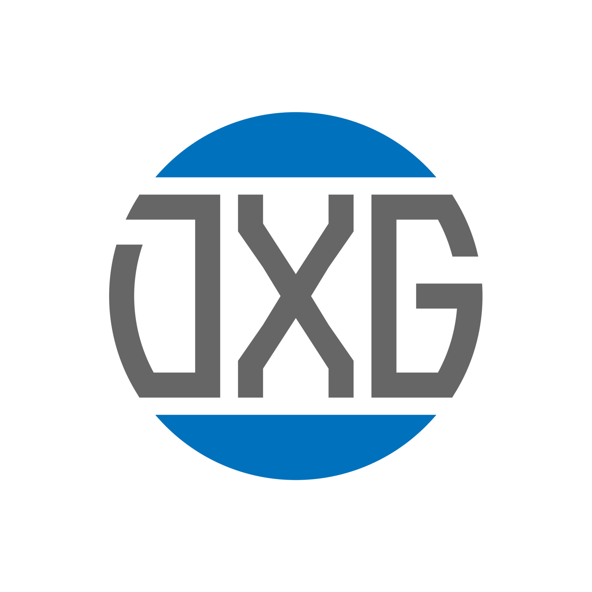 diseño de logotipo de letra dxg sobre fondo blanco. concepto de logotipo de círculo de iniciales ...