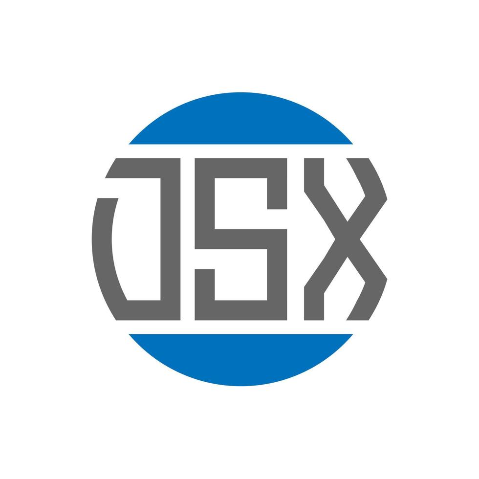 diseño de logotipo de letra dsx sobre fondo blanco. concepto de logotipo de círculo de iniciales ...