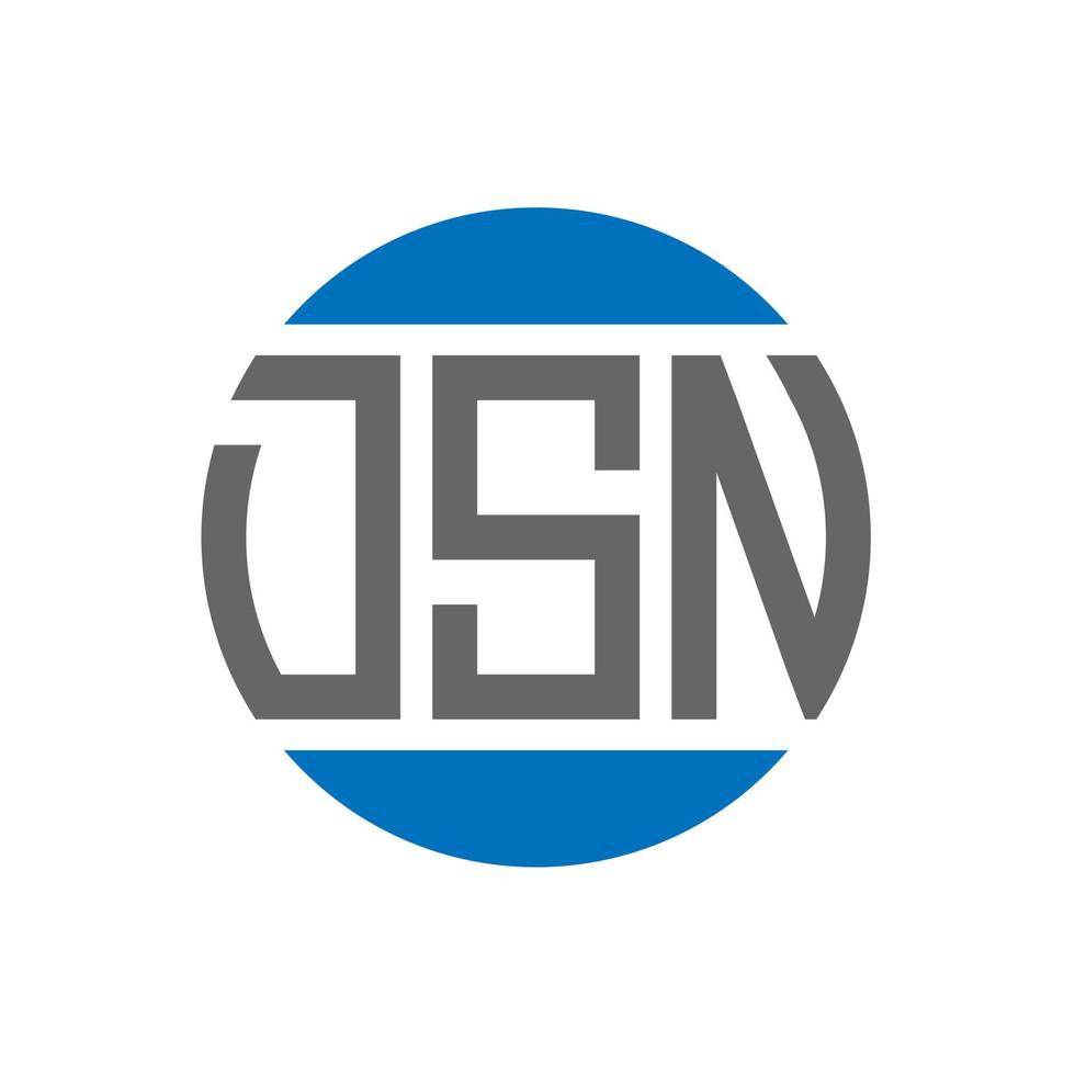 DSN letter logo design on white background. DSN creative initials circle logo concept. DSN ...