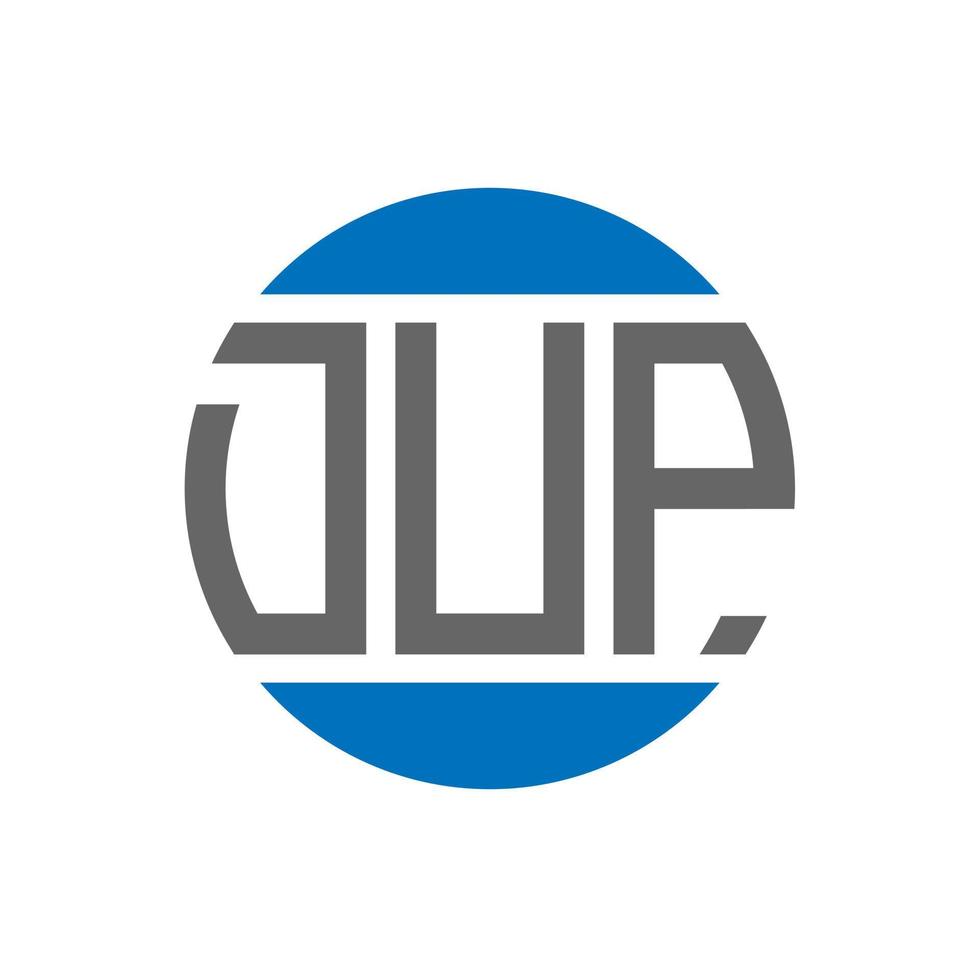 DUP letter logo design on white background. DUP creative initials ...