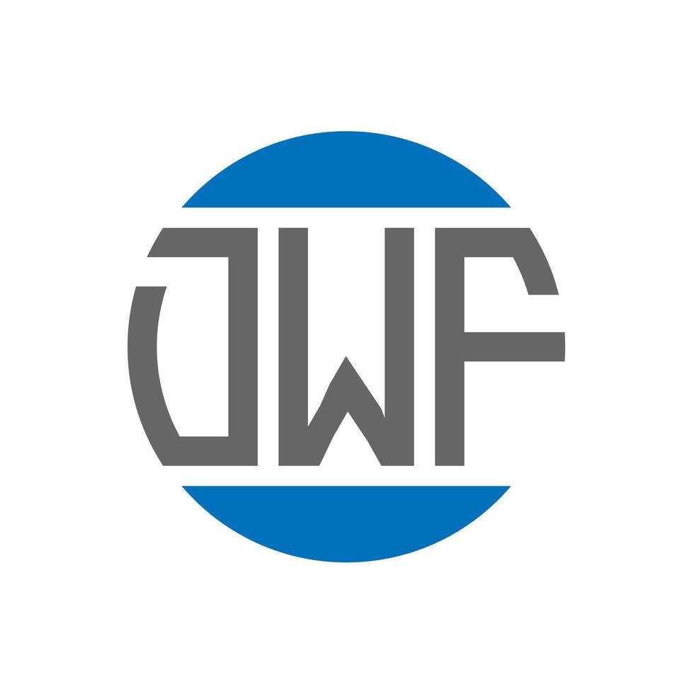 DWF letter logo design on white background. DWF creative initials circle logo concept. DWF ...