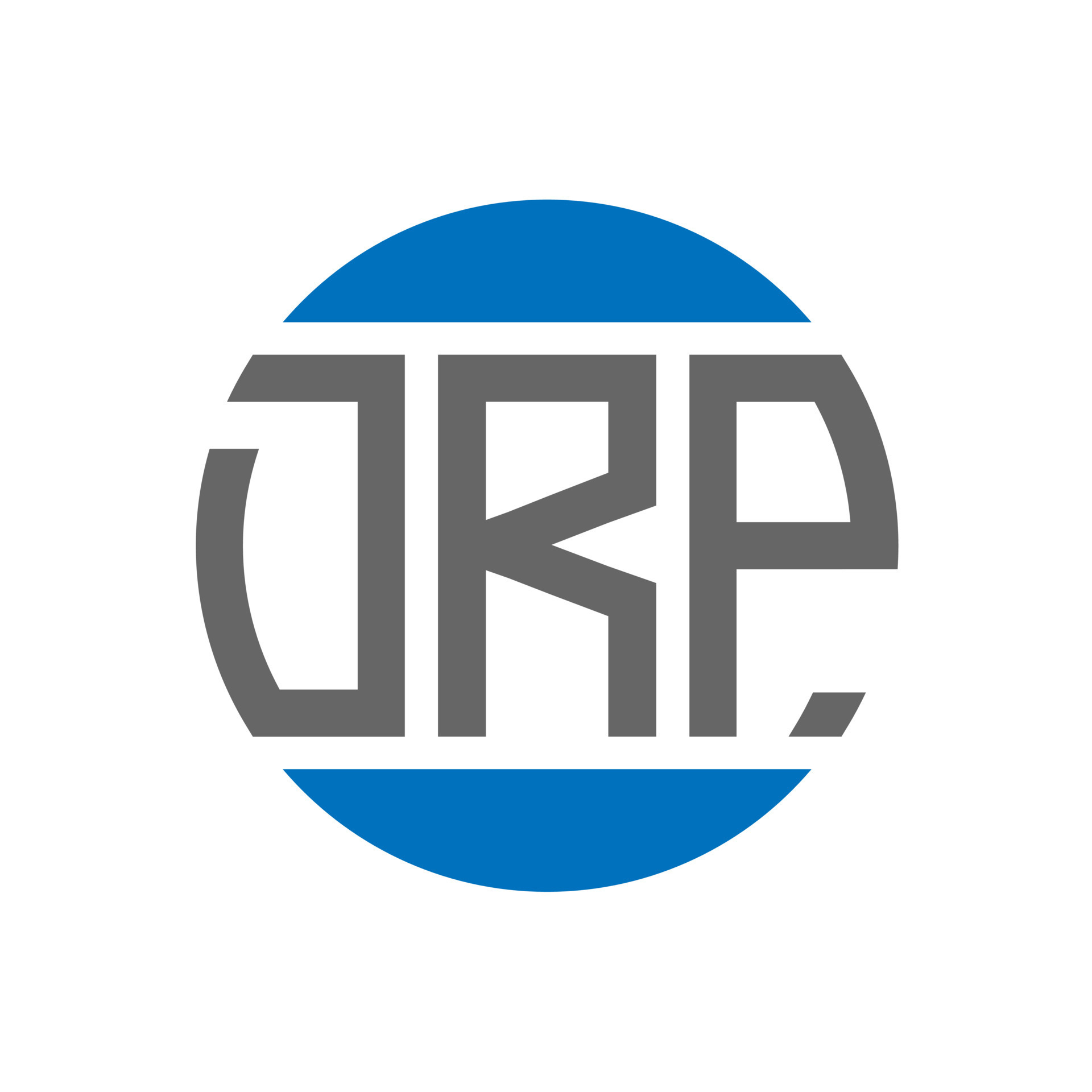 diseño de logotipo de letra drp sobre fondo blanco. concepto de logotipo de círculo de iniciales ...