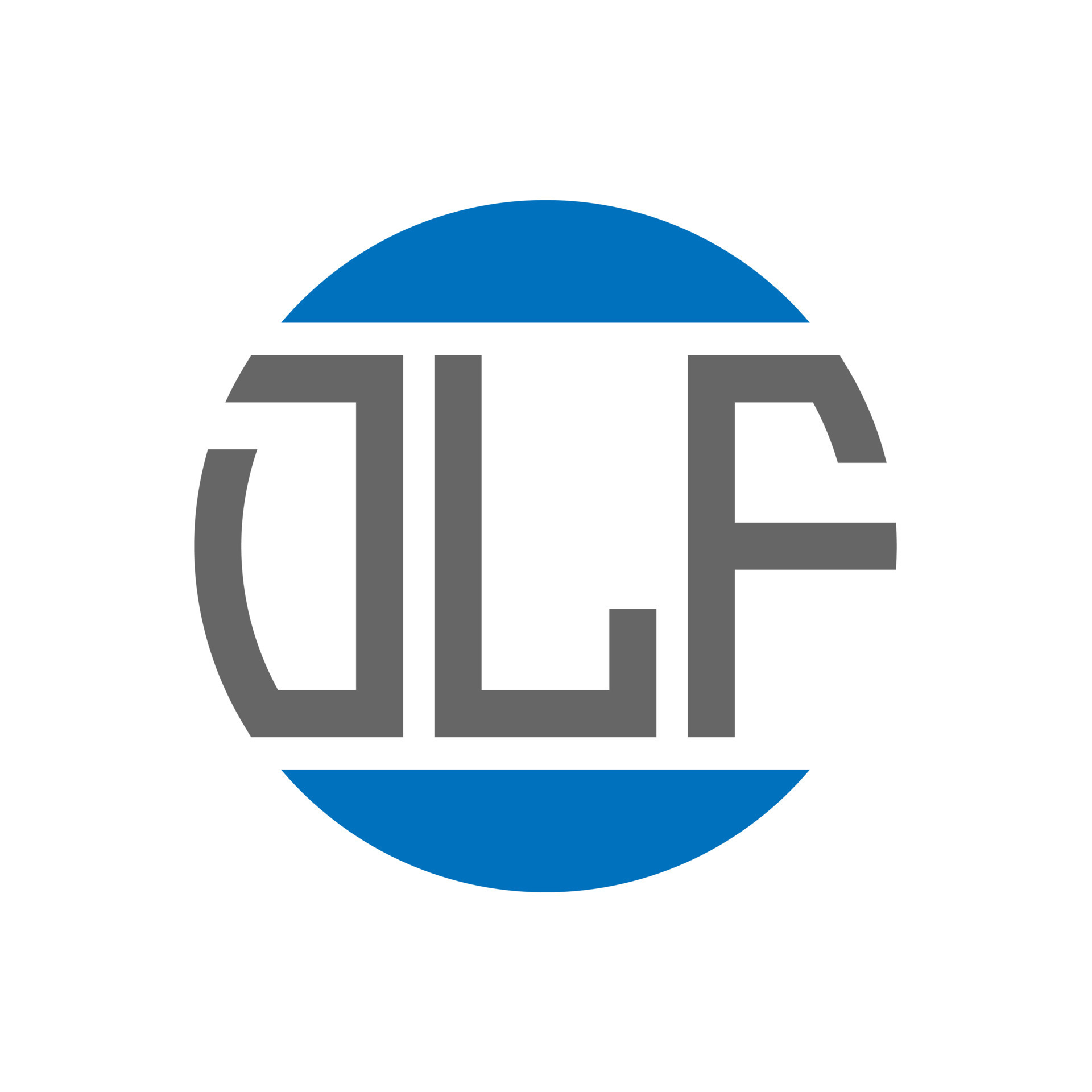 DLF letter logo design on white background. DLF creative initials circle logo concept. DLF ...