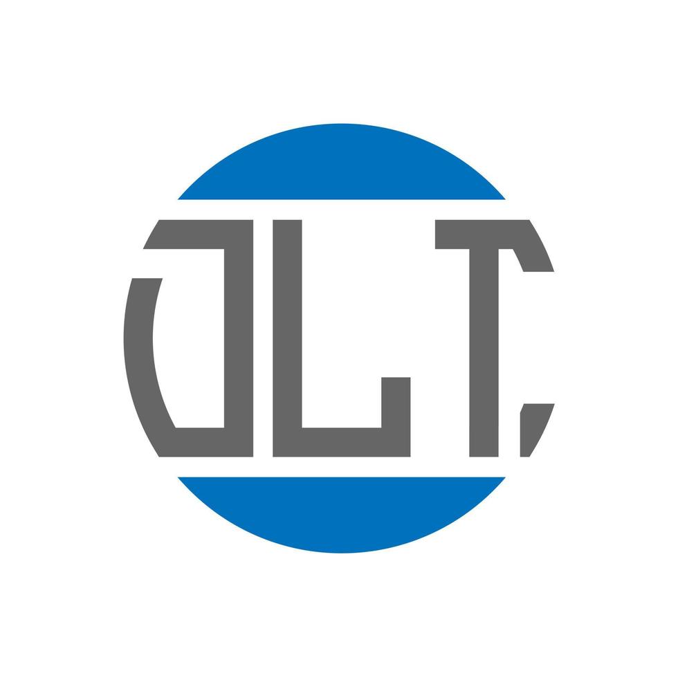 diseño de logotipo de letra dlt sobre fondo blanco. concepto de logotipo de círculo de iniciales ...