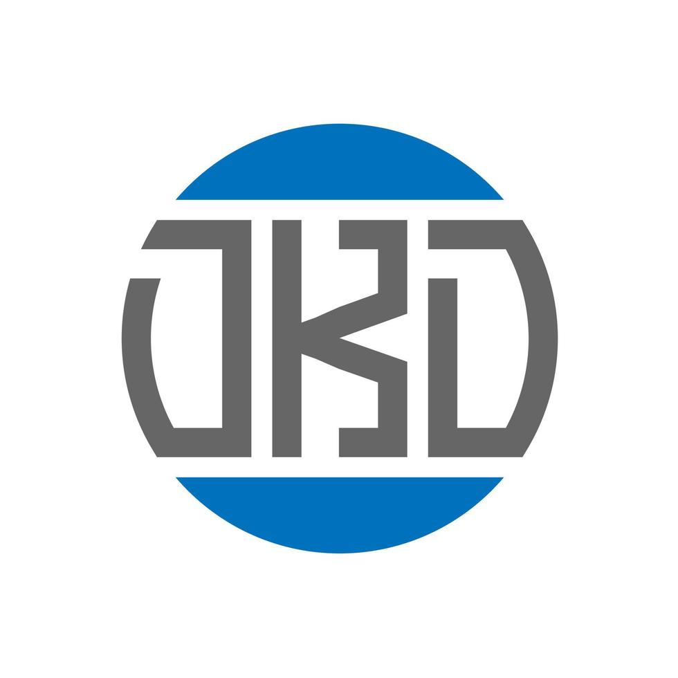 diseño de logotipo de letra dkd sobre fondo blanco. concepto de logotipo de círculo de iniciales ...