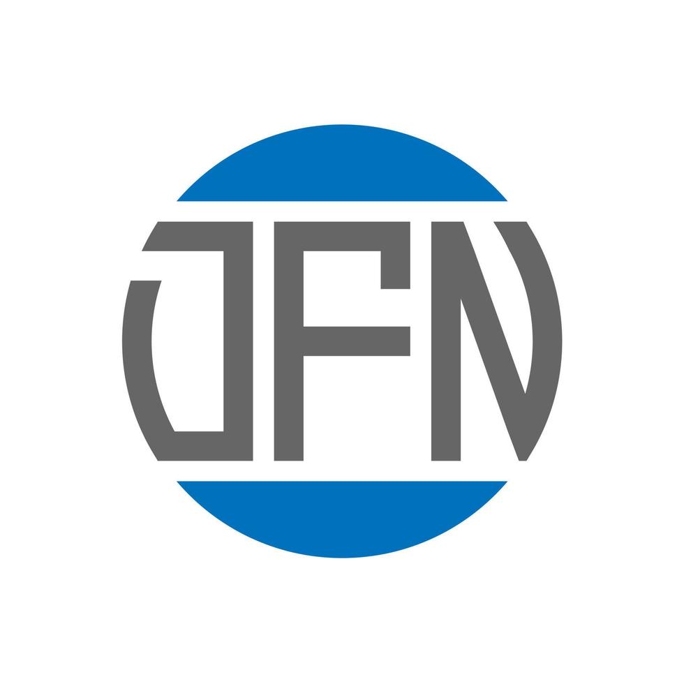 diseño de logotipo de letra dfn sobre fondo blanco. concepto de logotipo de círculo de iniciales ...