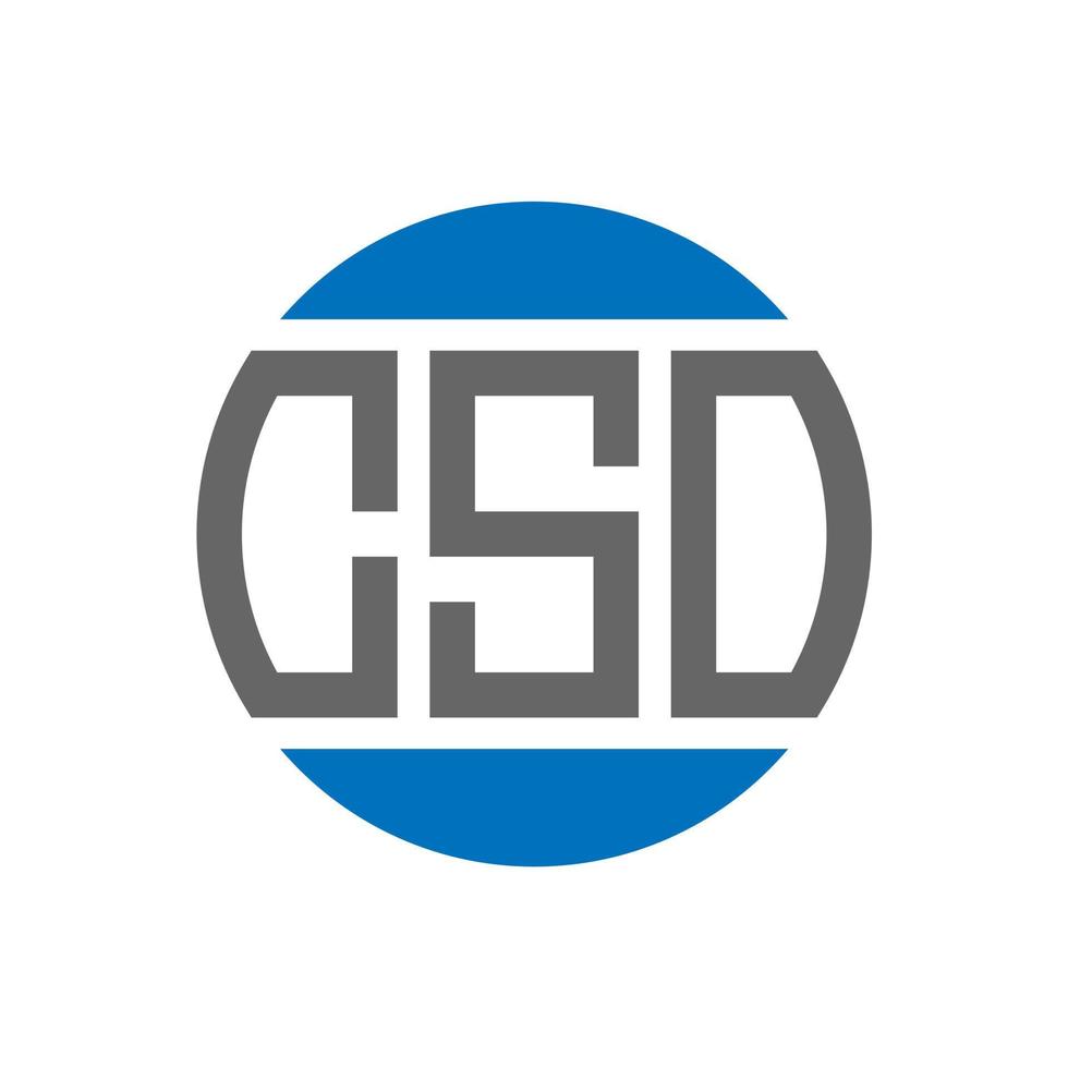 CSD letter logo design on white background. CSD creative initials circle logo concept. CSD ...