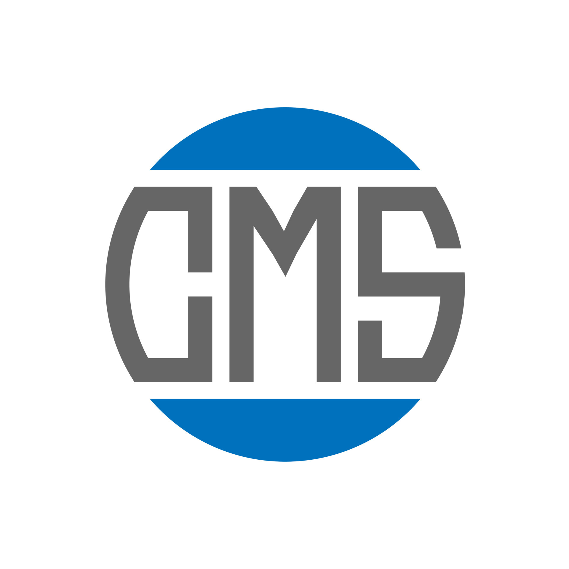 Cms Letter Logo Design On White Background Cms Creative Initials Circle Logo Concept Cms