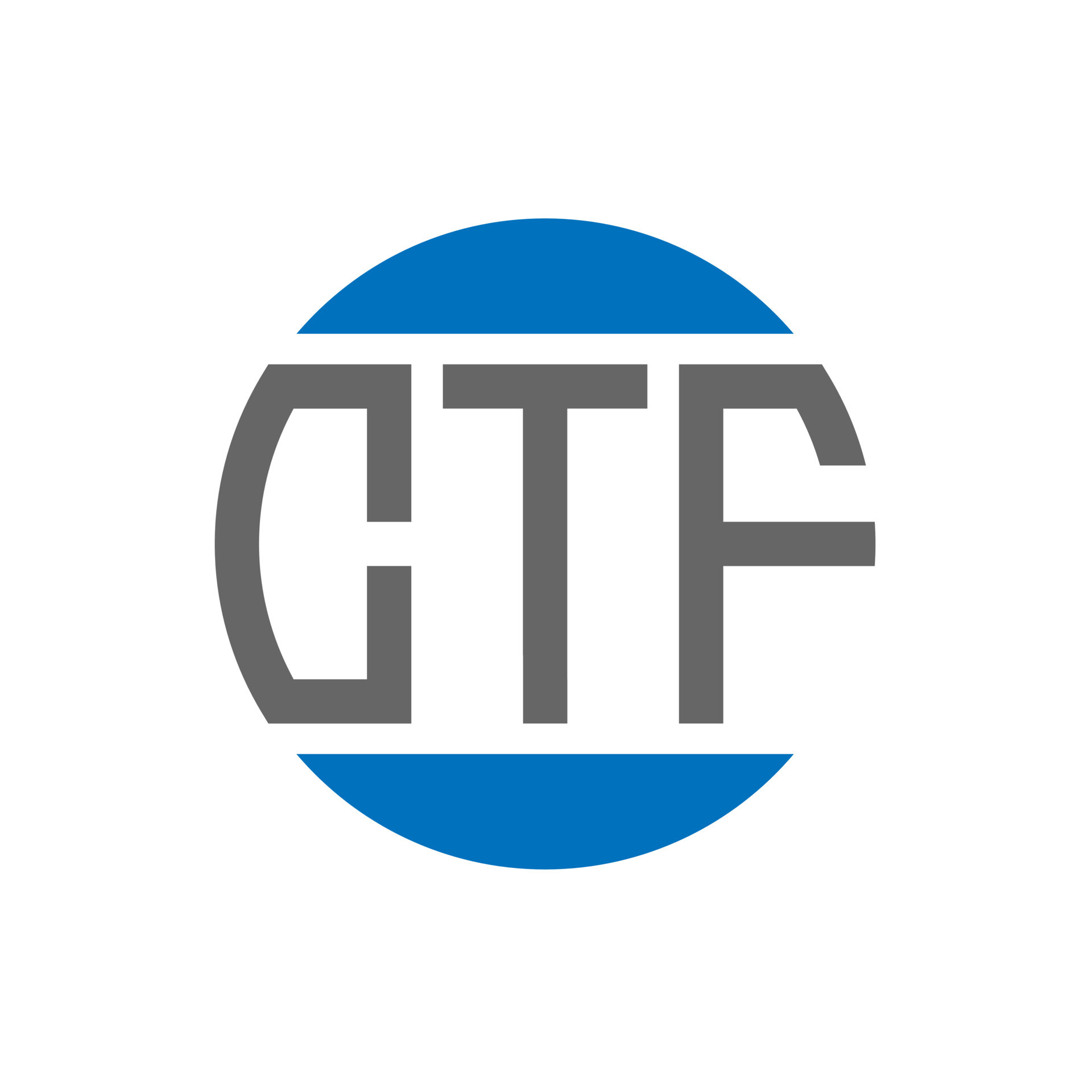 Ctf Letter Logo Design On White Background Ctf Creative Initials