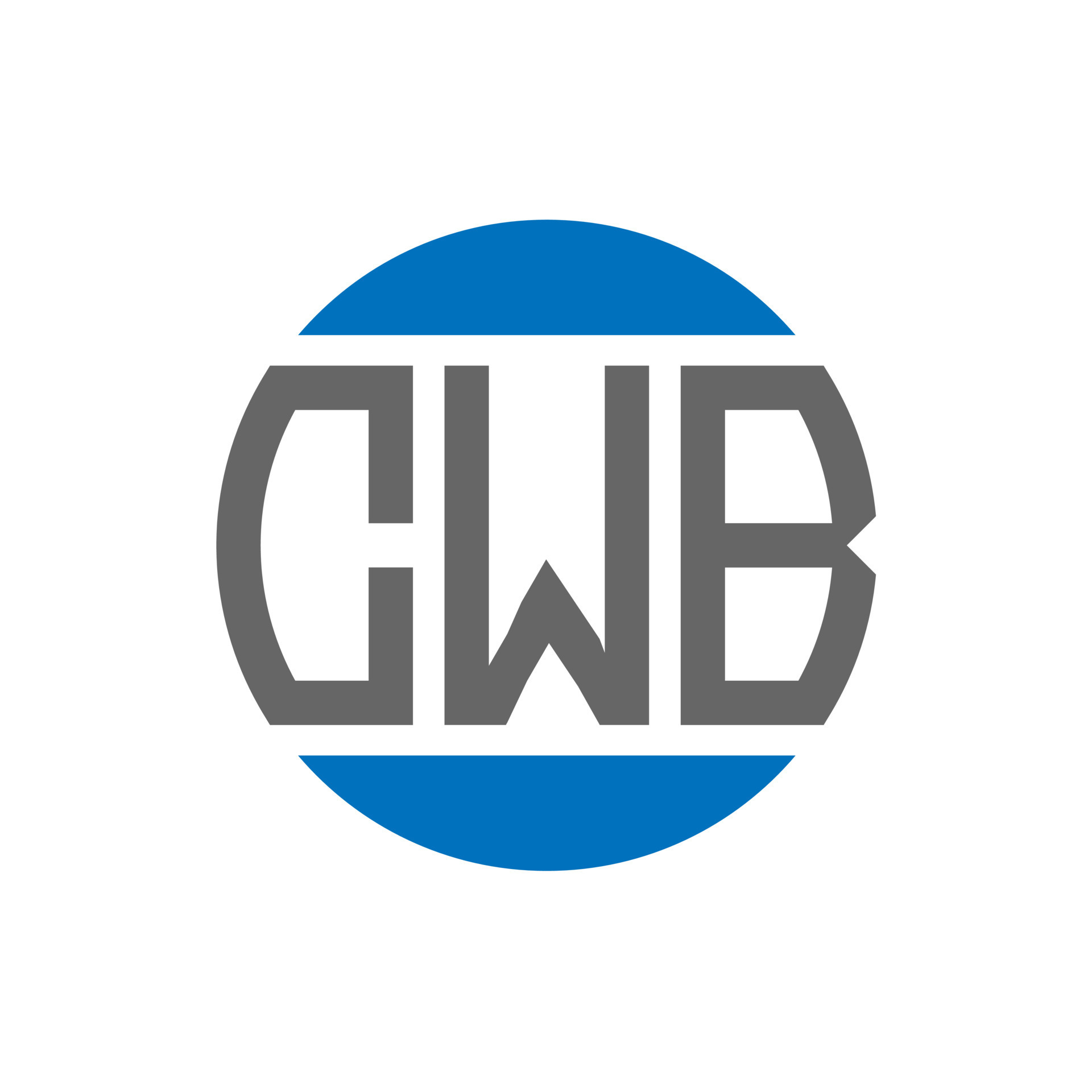 Cwb Letter Logo Design On White Background Cwb Creative Initials Circle Logo Concept Cwb