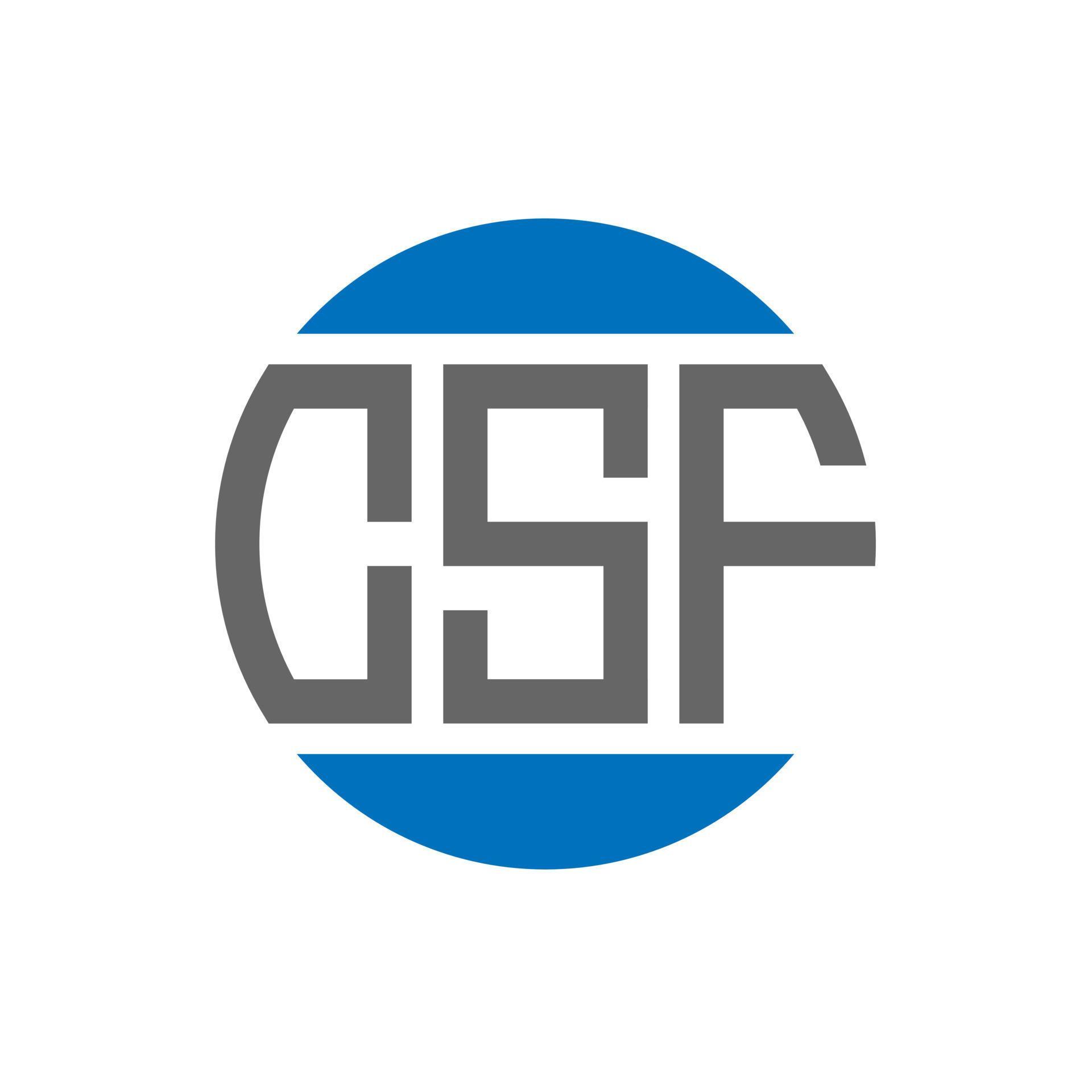 Csf Letter Logo Design On White Background Csf Creative Initials