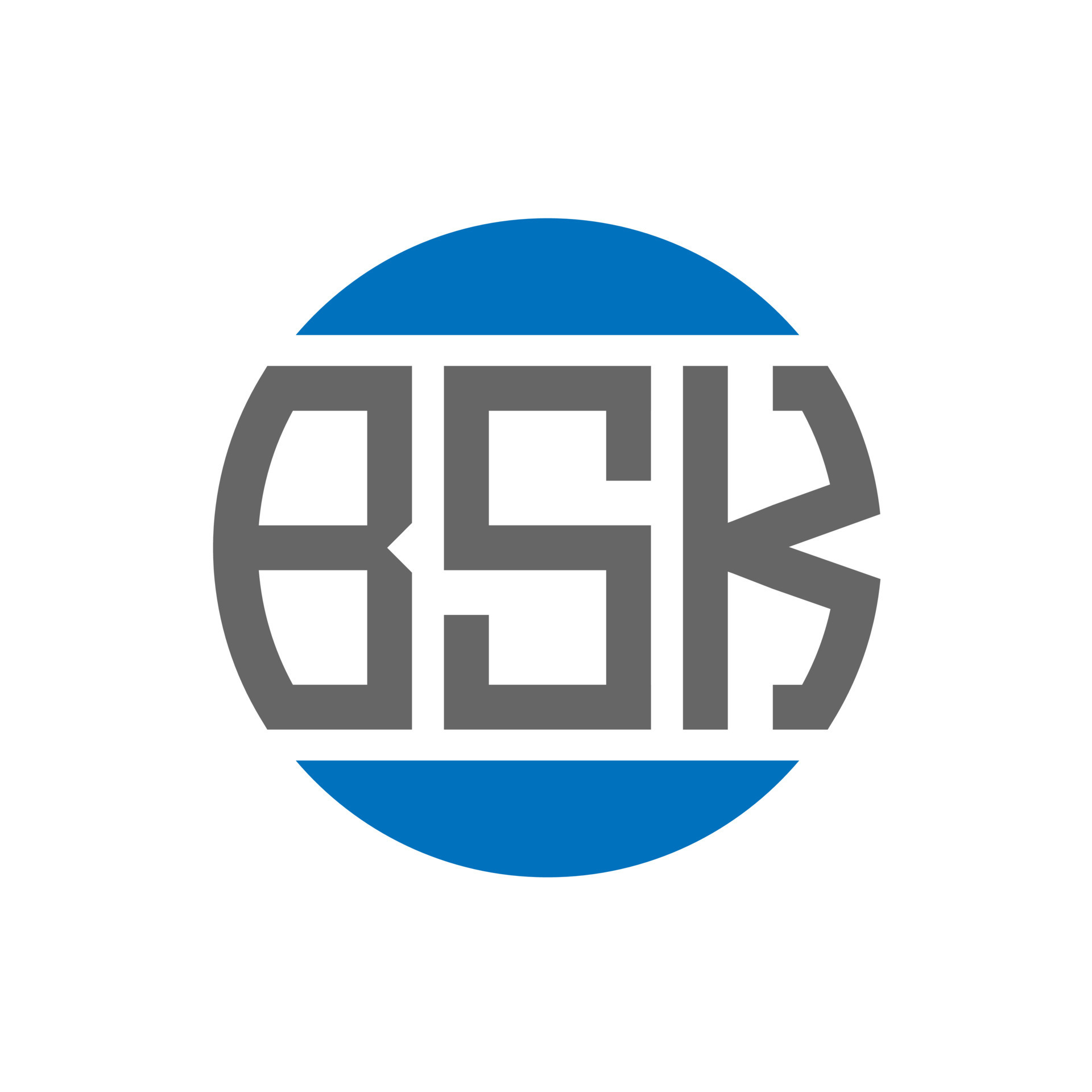 BSK letter logo design on white background. BSK creative initials ...