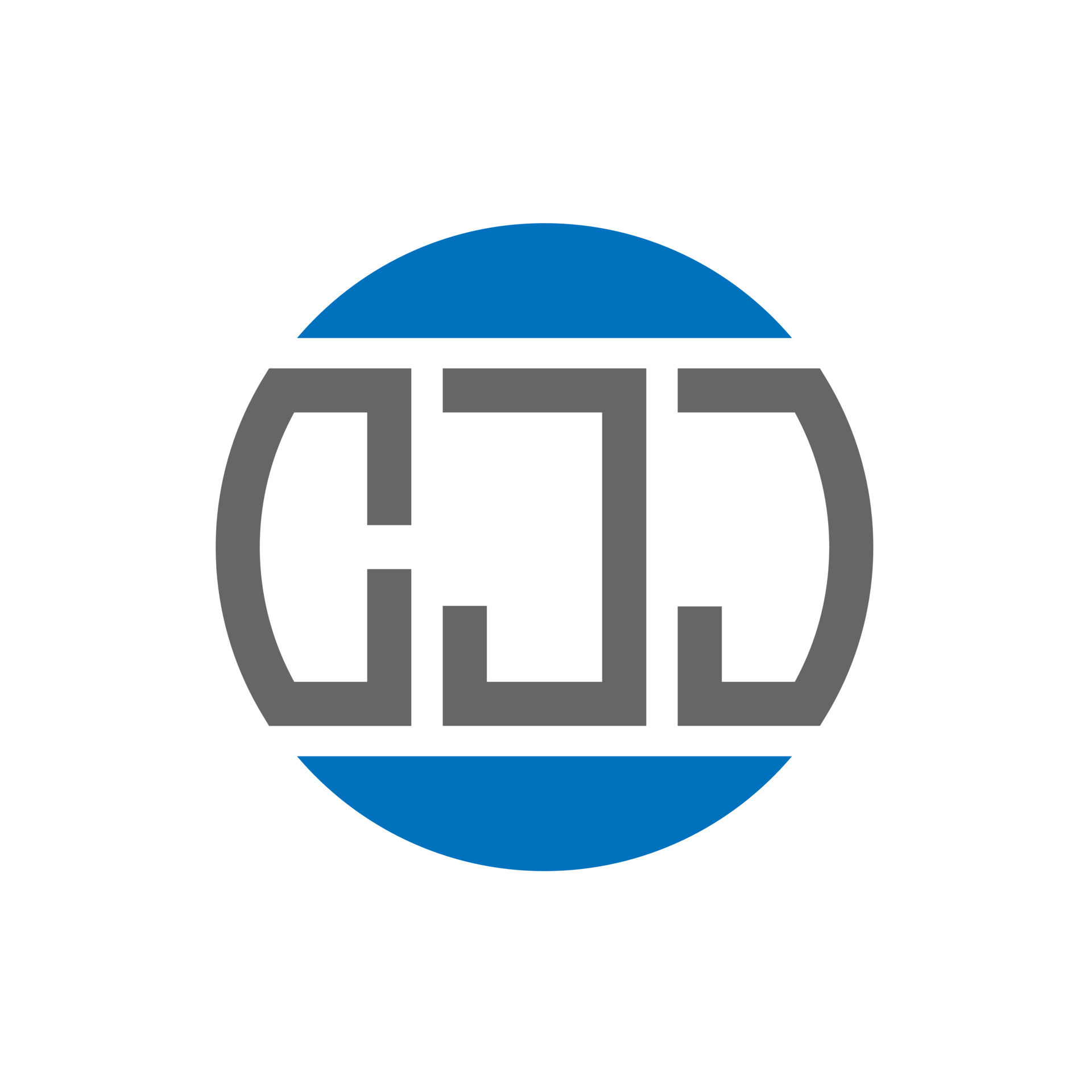 diseño de logotipo de letra cjj sobre fondo blanco. concepto de logotipo de círculo de iniciales ...