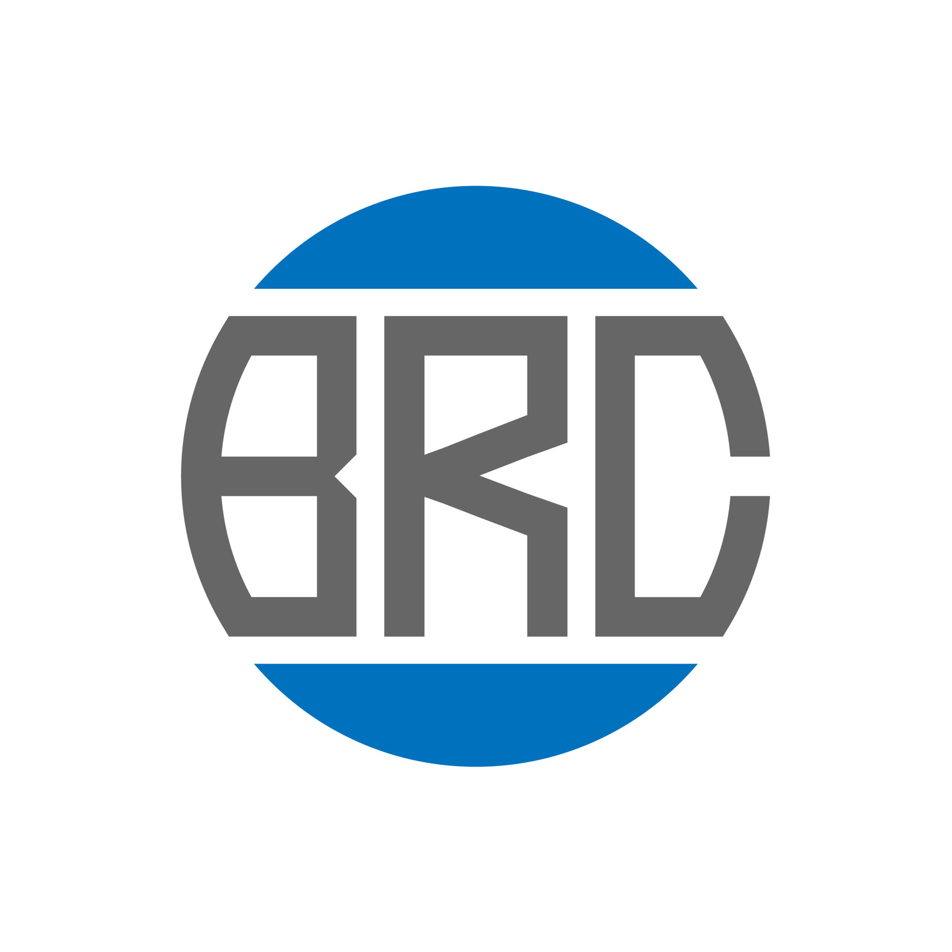 BRC letter logo design on white background. BRC creative initials circle logo concept. BRC ...