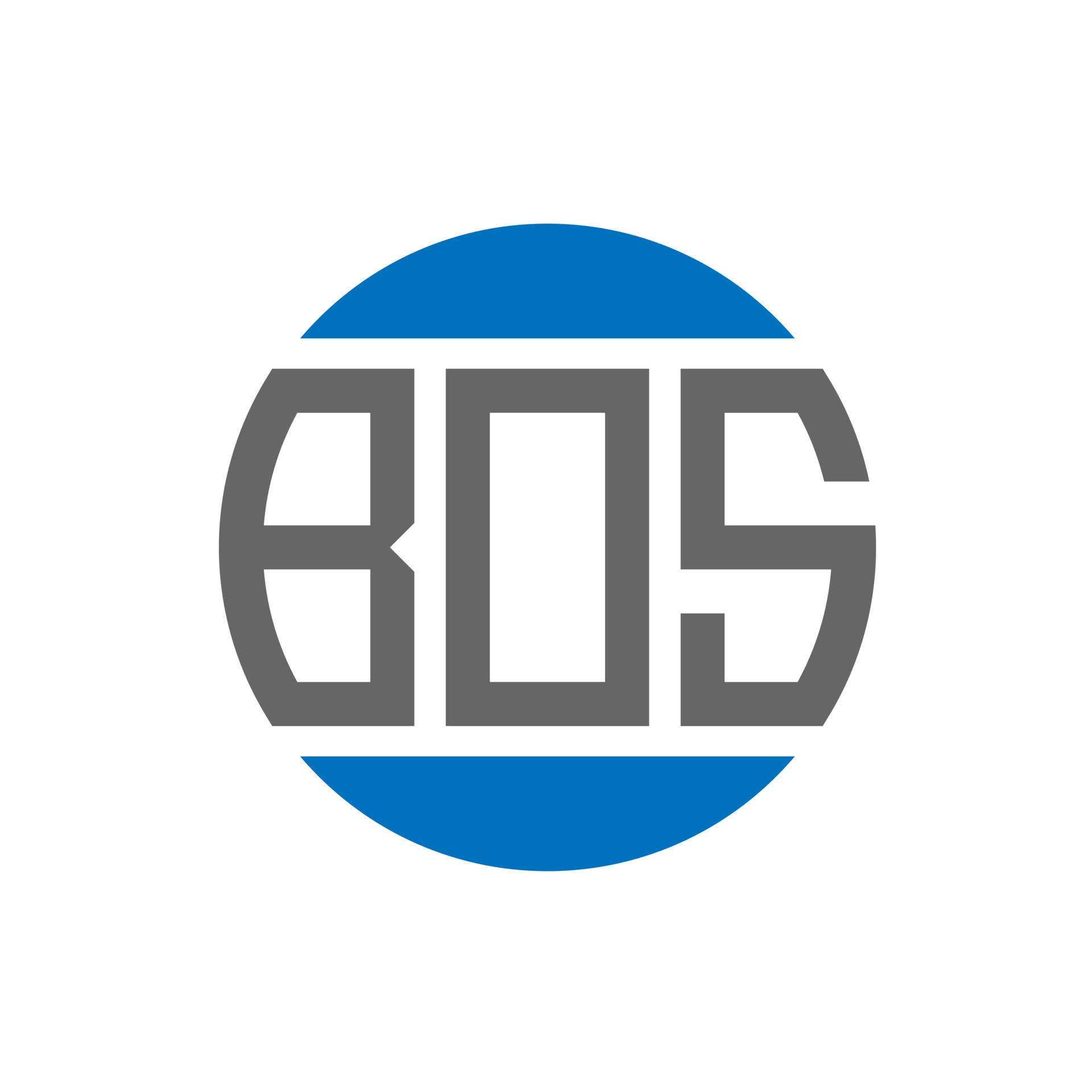 Bos Letter Logo Design On White Background Bos Creative Initials Circle Logo Concept Bos