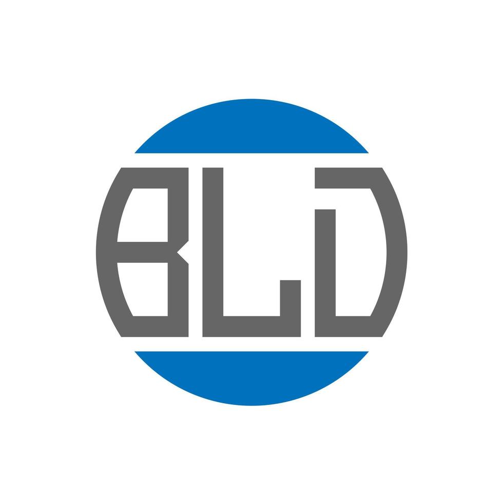 diseño de logotipo de letra bld sobre fondo blanco. concepto de logotipo de círculo de iniciales ...