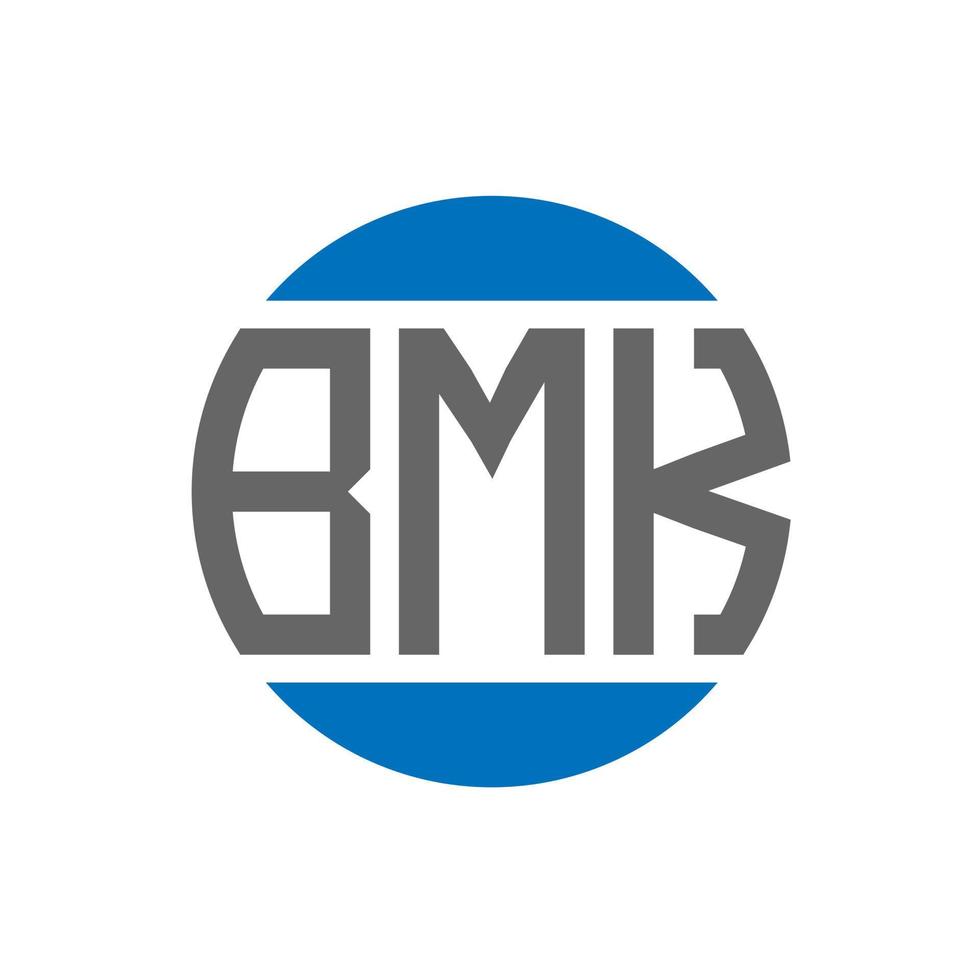 BMK letter logo design on white background. BMK creative initials circle logo concept. BMK ...